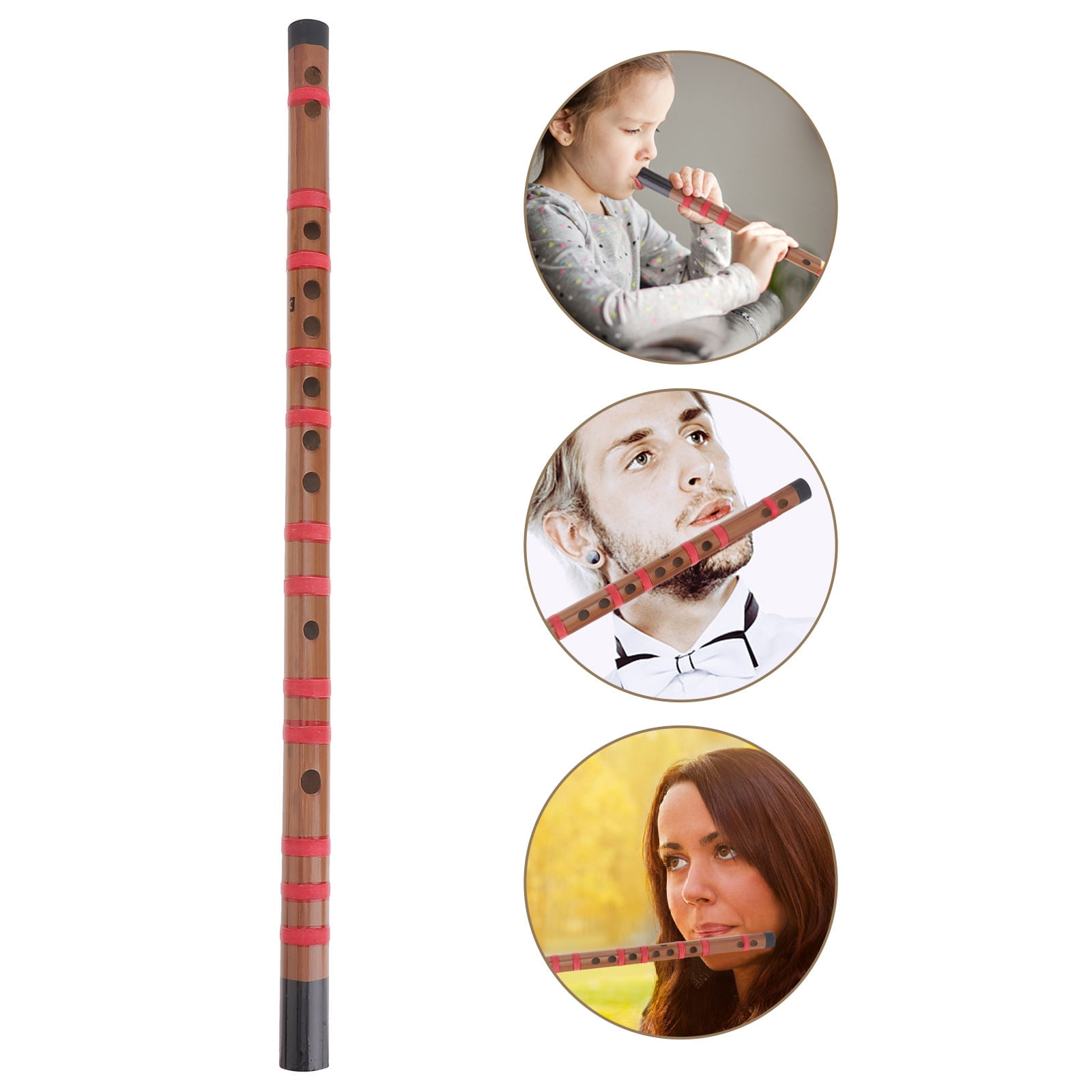 PTOOTP 1 Pc Beginner Wooden Flute Portable Chinese Flute in - Walmart.com
