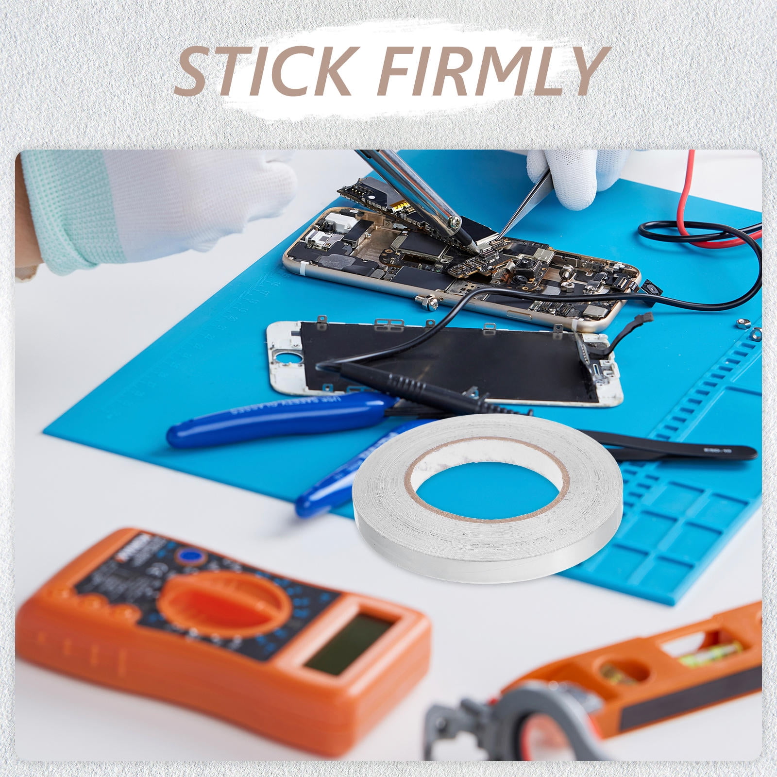 MLINS 1 Roll Aluminum Foil Tape Light Shielding Tape Conductive Tape Insulation Metal Repair ...