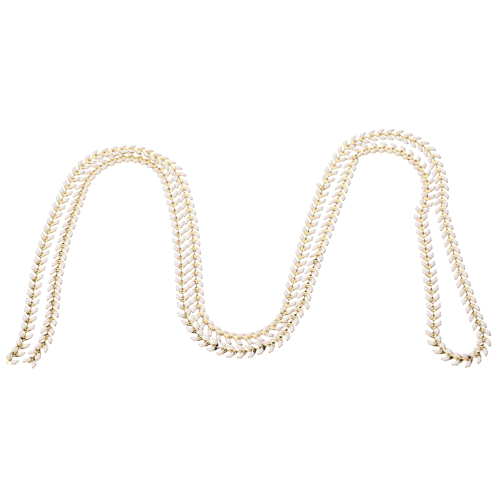 MLINS 1 Roll of Necklace Making Chain Leaf Shaped Copper Chain for DIY ...