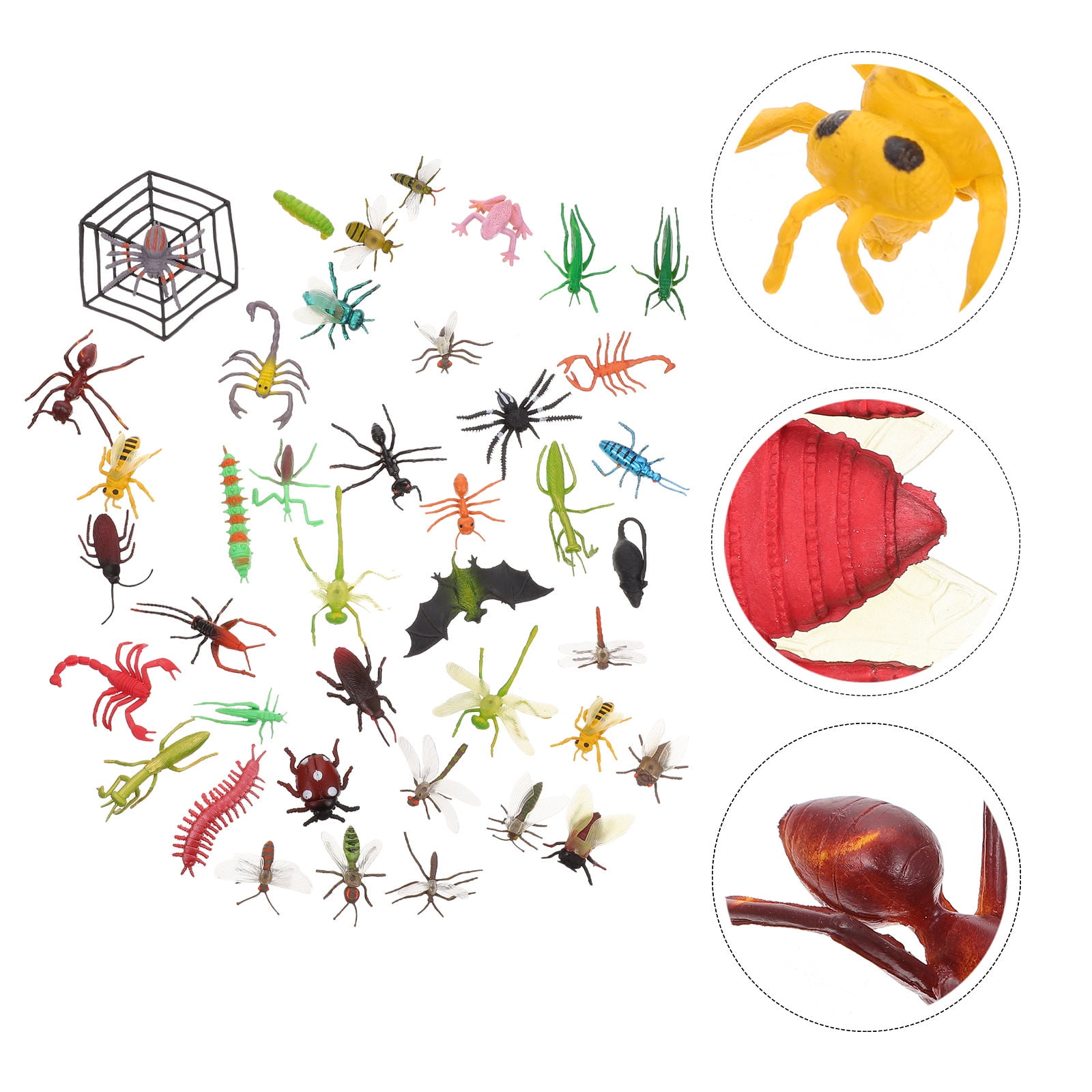 GAXIRE Simulation Insect Figures Silicone Material For Children Nature ...