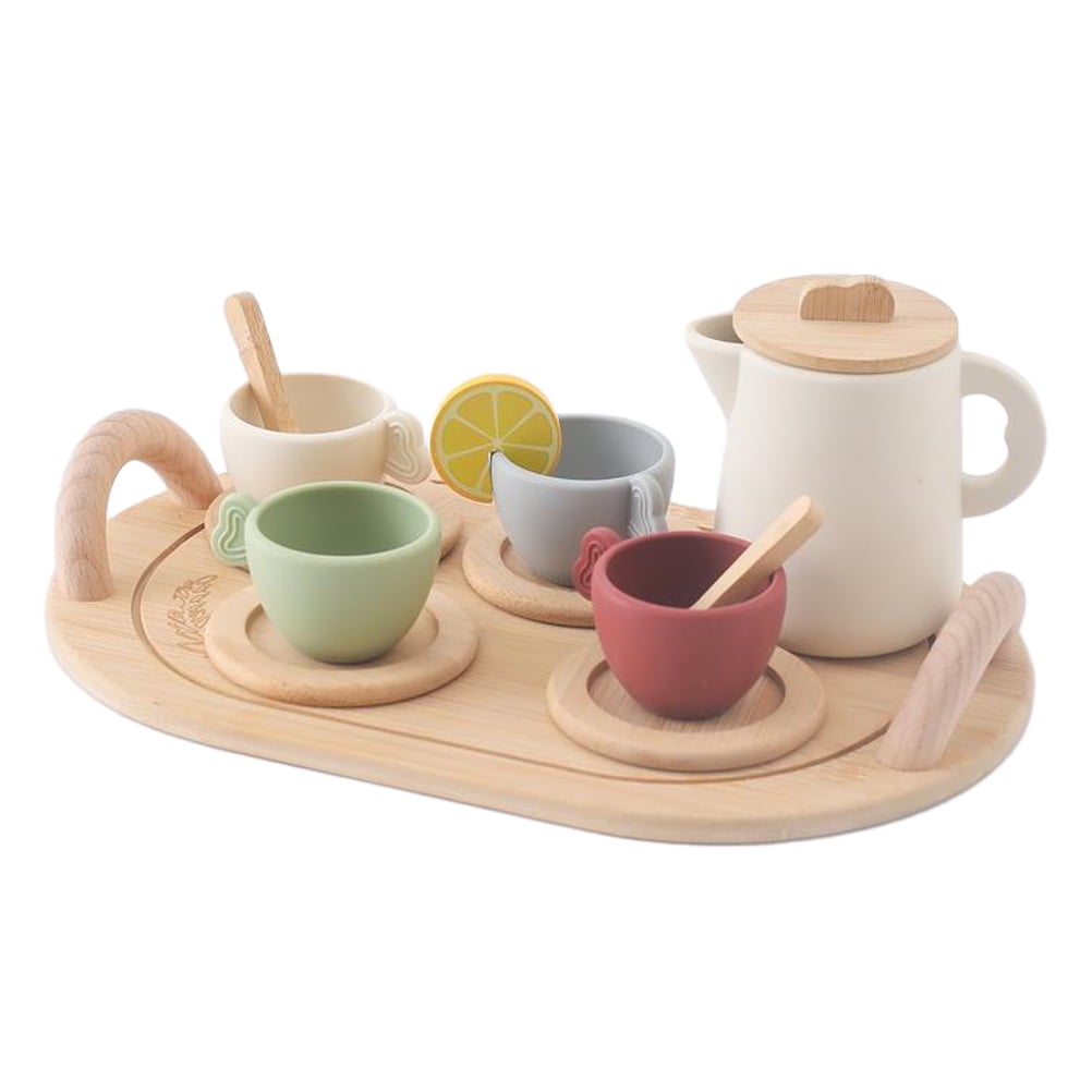 KONTONTY Pretend Tea Set Home Play Childrens Room Decoration 1 Set 10 ...