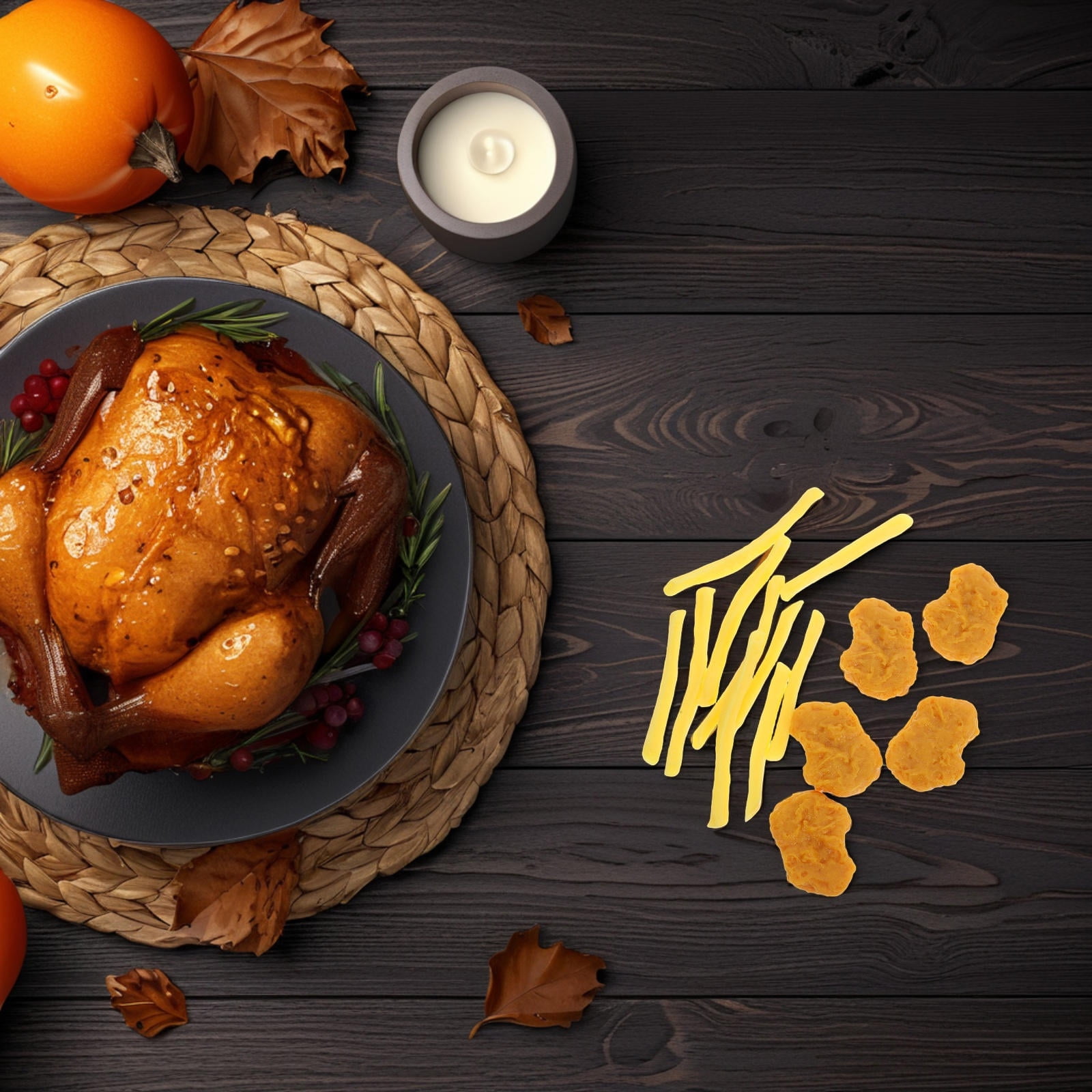 MLINS 1 Set Artificial French Fries Tabletop Chicken Nuggets Decor ...