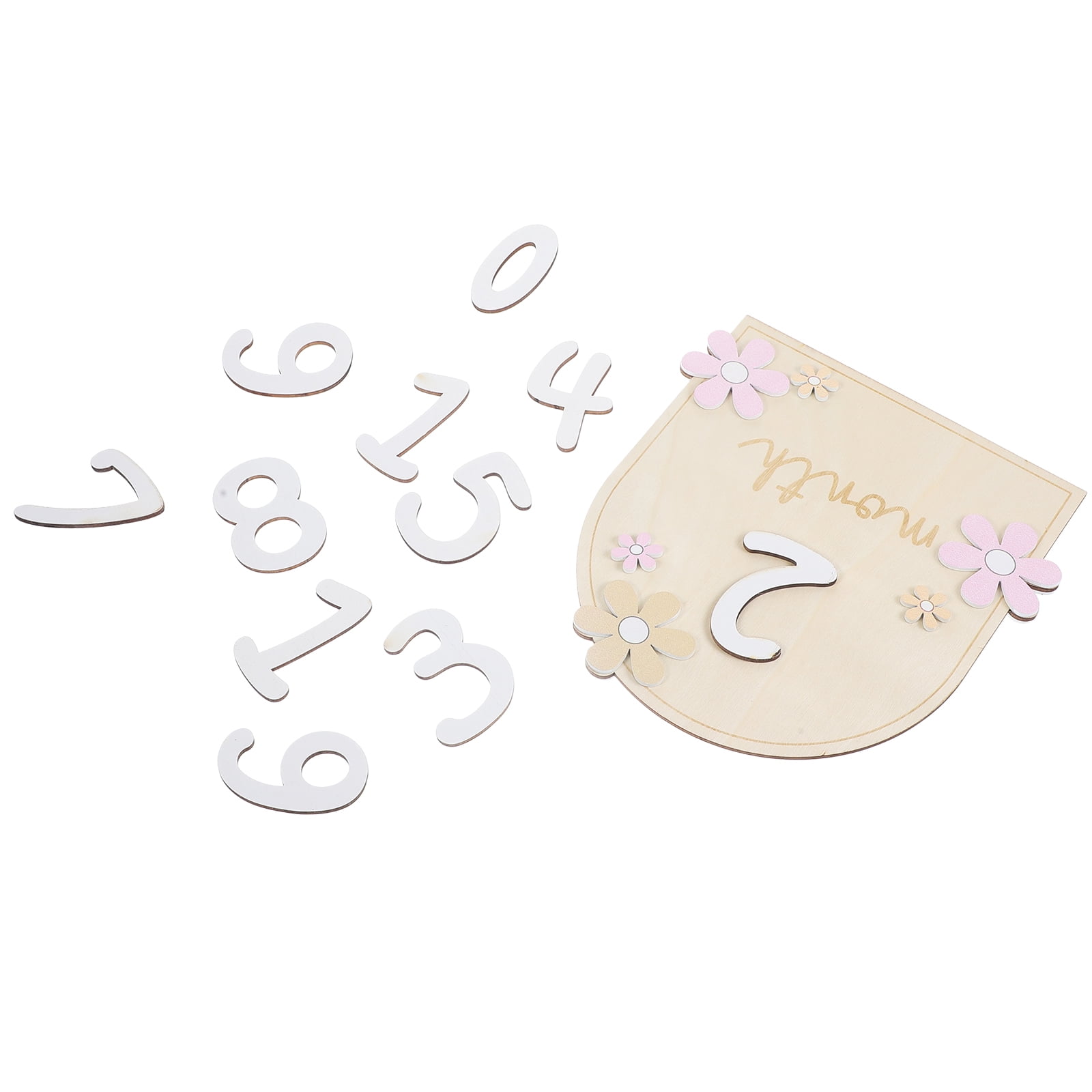 MLINS 1 Set Baby Monthly Milestone Sign Wooden Monthly Milestone Card ...