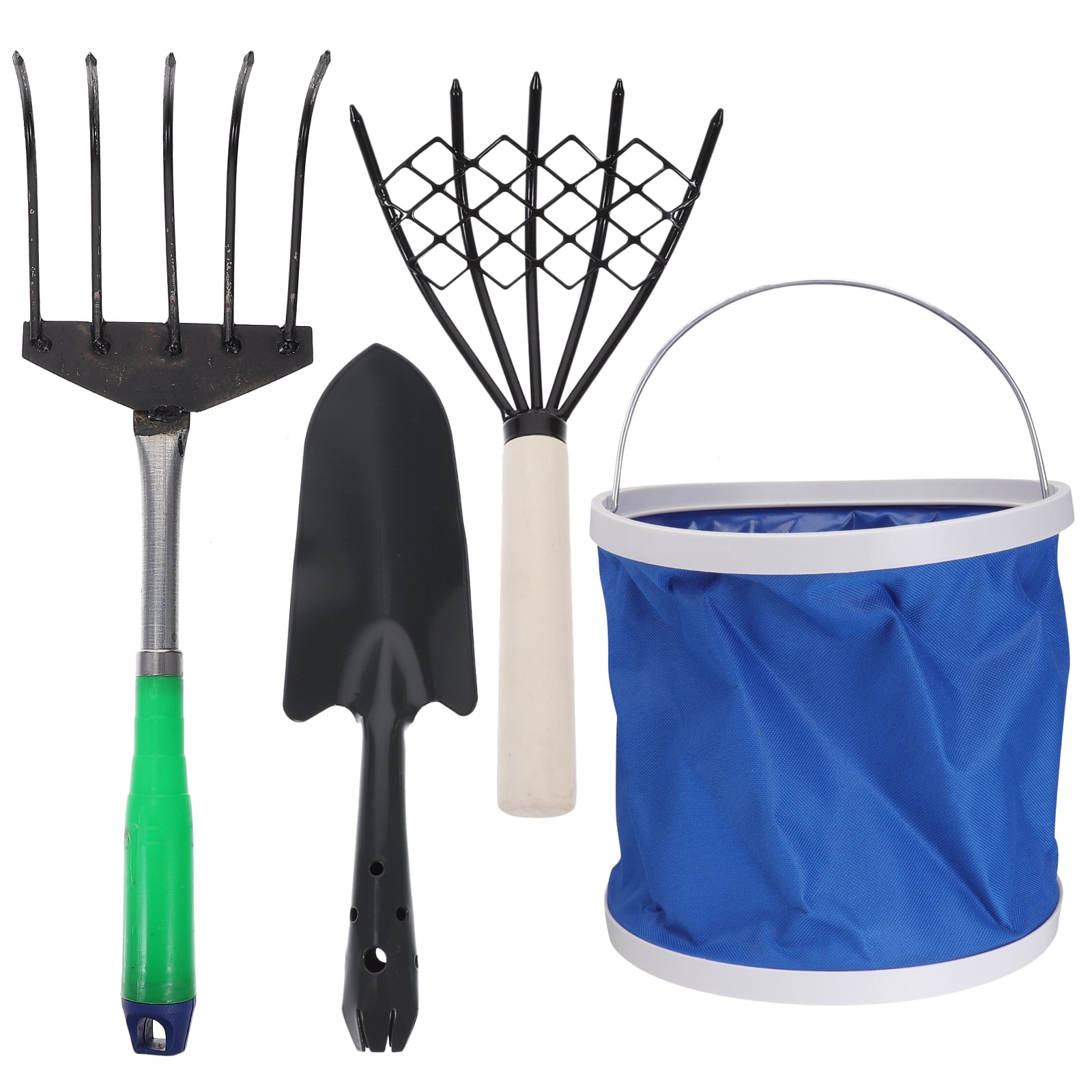 MLINS 1 Set Clam Harrow With Net Rake Useful Seafood Claw Rake Soil ...