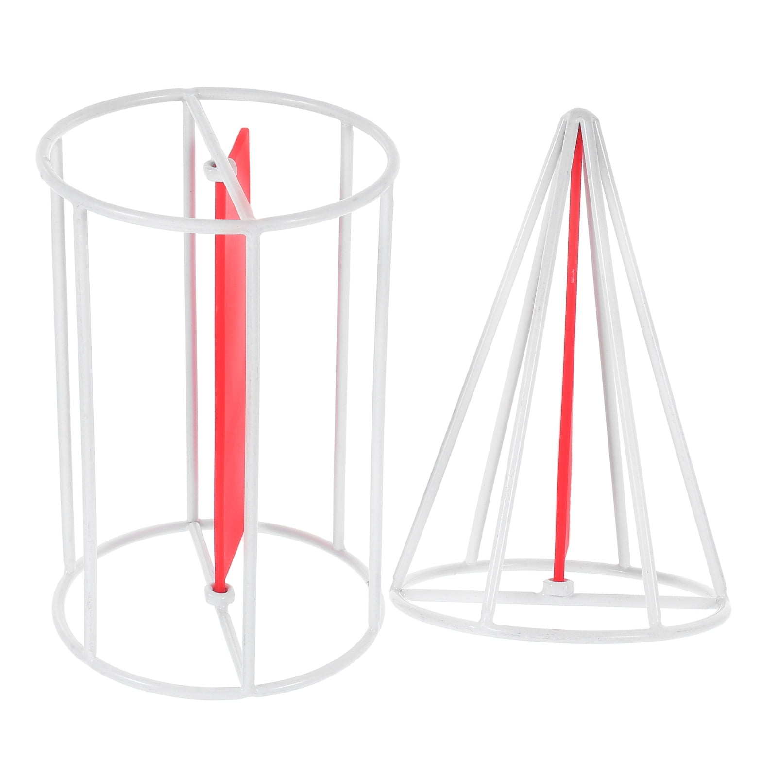 MLINS 1 Set Cylinder Cone Geometric Solids Volume Demonstrator Metal Frame 3d Shapes For ...