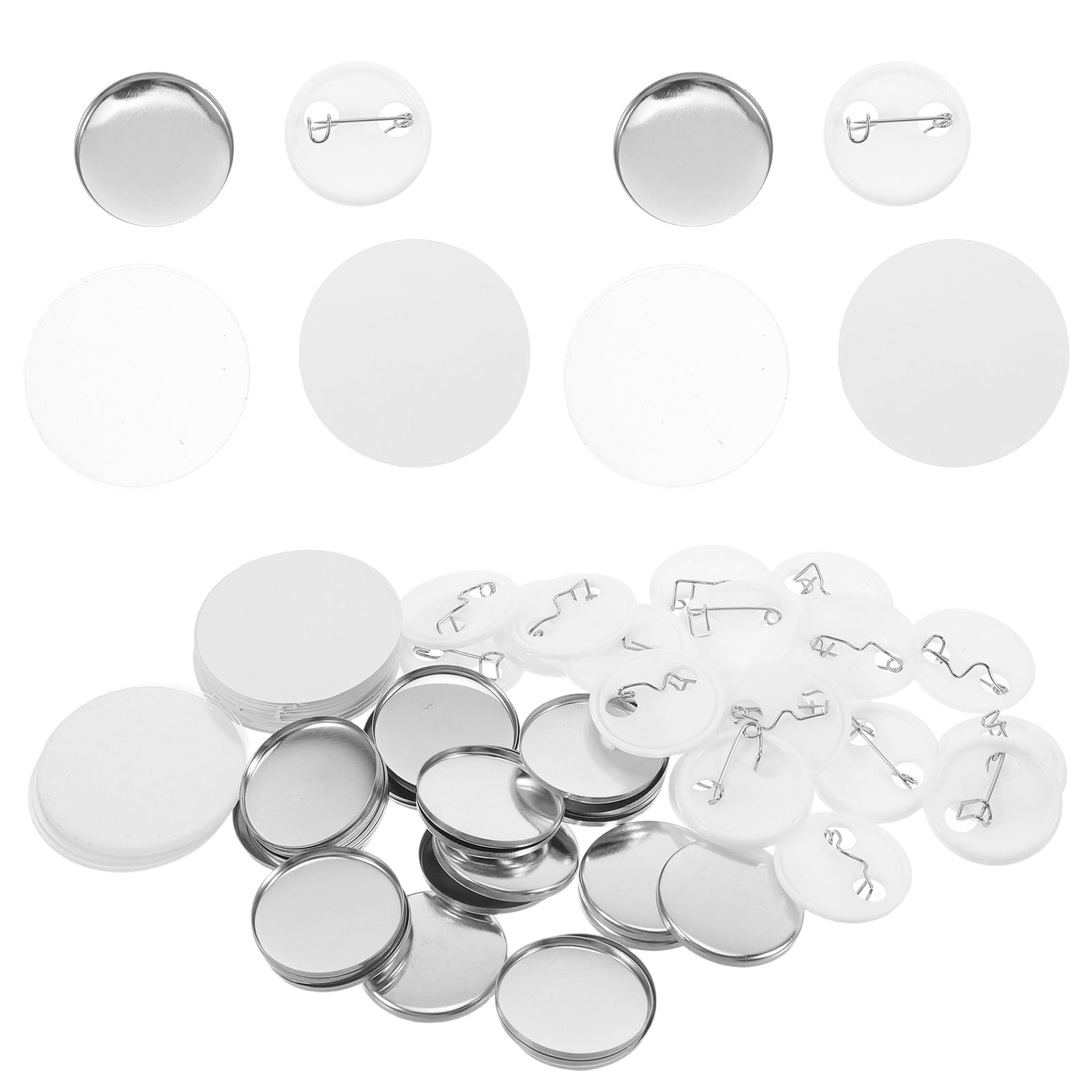 MLINS 1 Set Decorative Diy Pin Badge Kit Round Blanks With Pin For ...