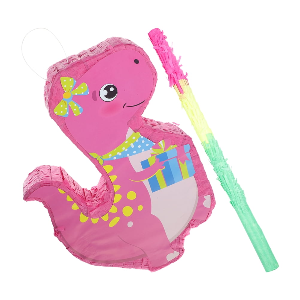 MLINS 1 Set Dinosaur Shaped Pinata with Paper Rod Candy Filled Pinata ...