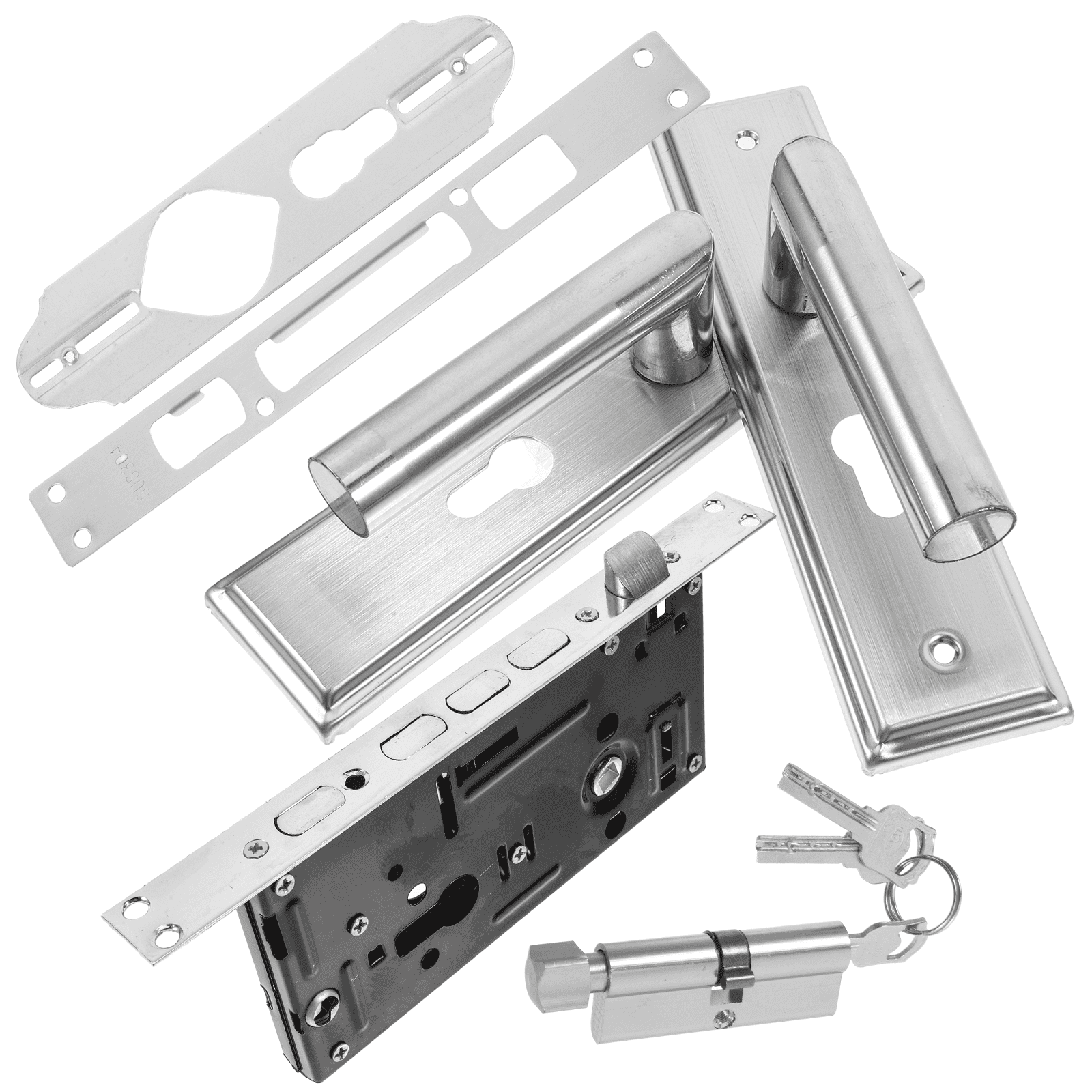 MLINS 1 Set Door Part Interior Door Lock Handle With Key Door Replacing ...