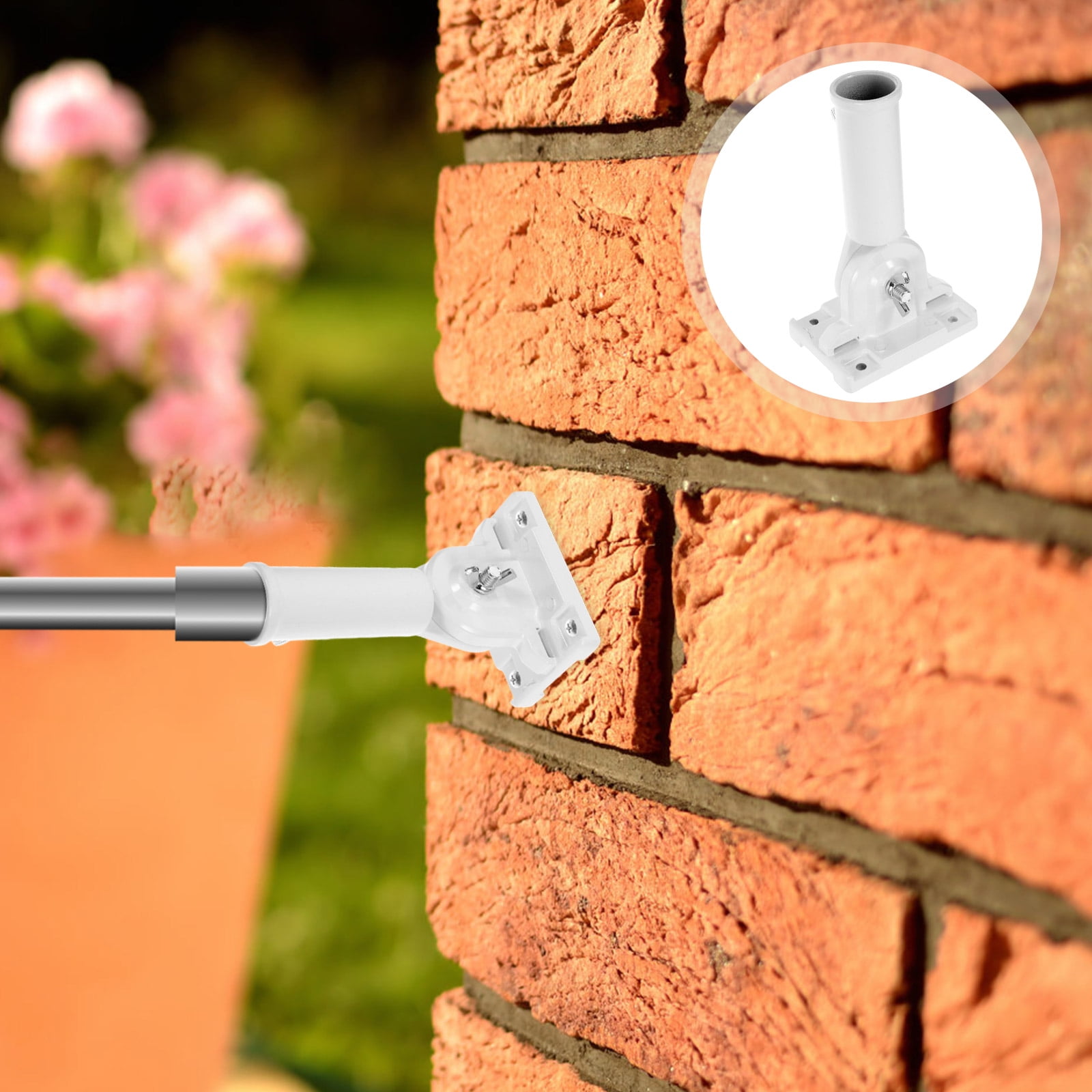 MLINS 1 Set of Flagpole Base Stand Outdoor Walls Flagpole Stand Multi ...