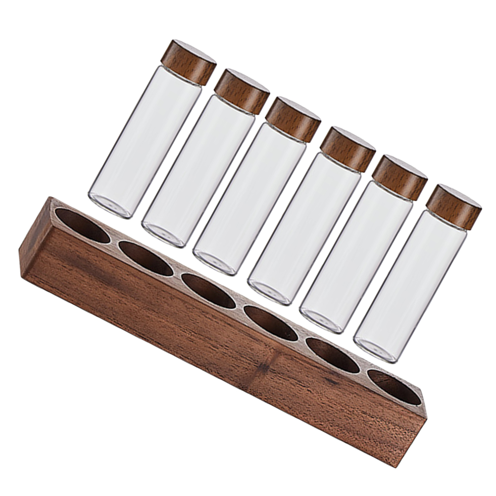 MLINS 1 Set Glass Coffee Bean Container with Wood Stand Coffee Beans ...