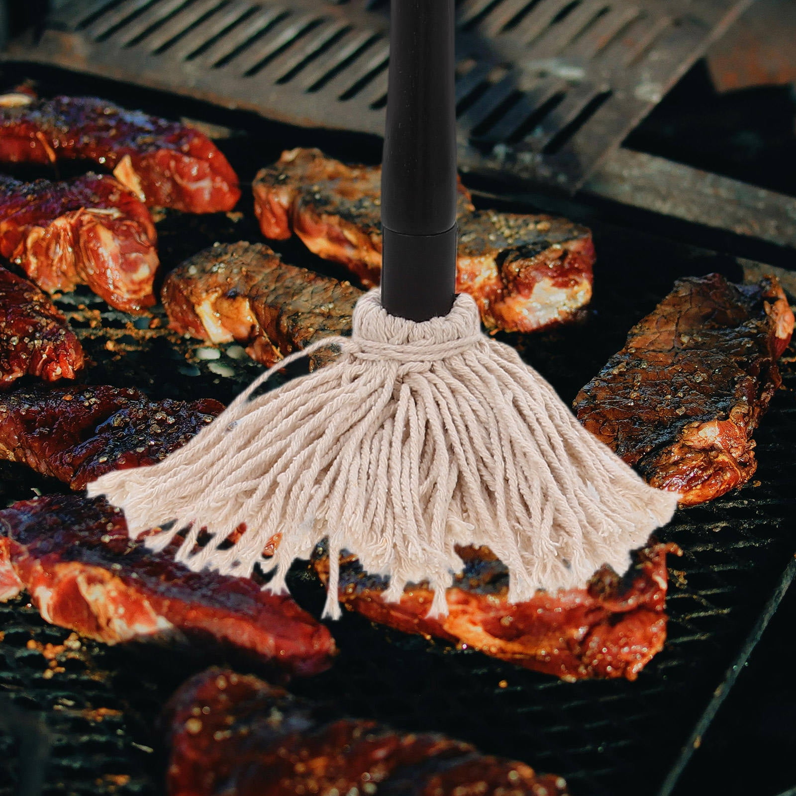 MLINS 1 Set Grill Basting Mop BBQ Mop Sauce Basting Mop Roasting Oil ...