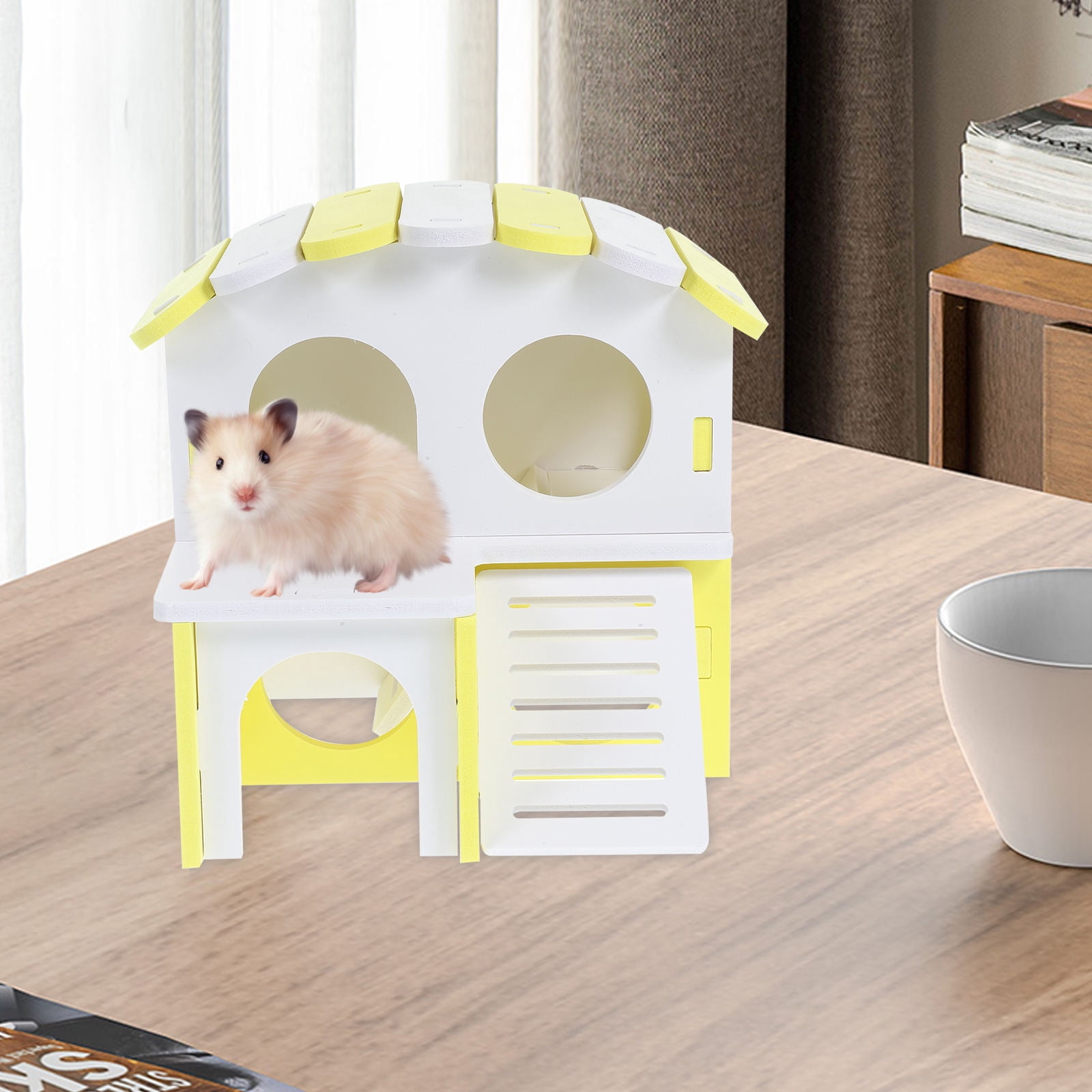 MLINS 1 Set Guinea Pig Hideout House with Ladder Double Layer Small ...