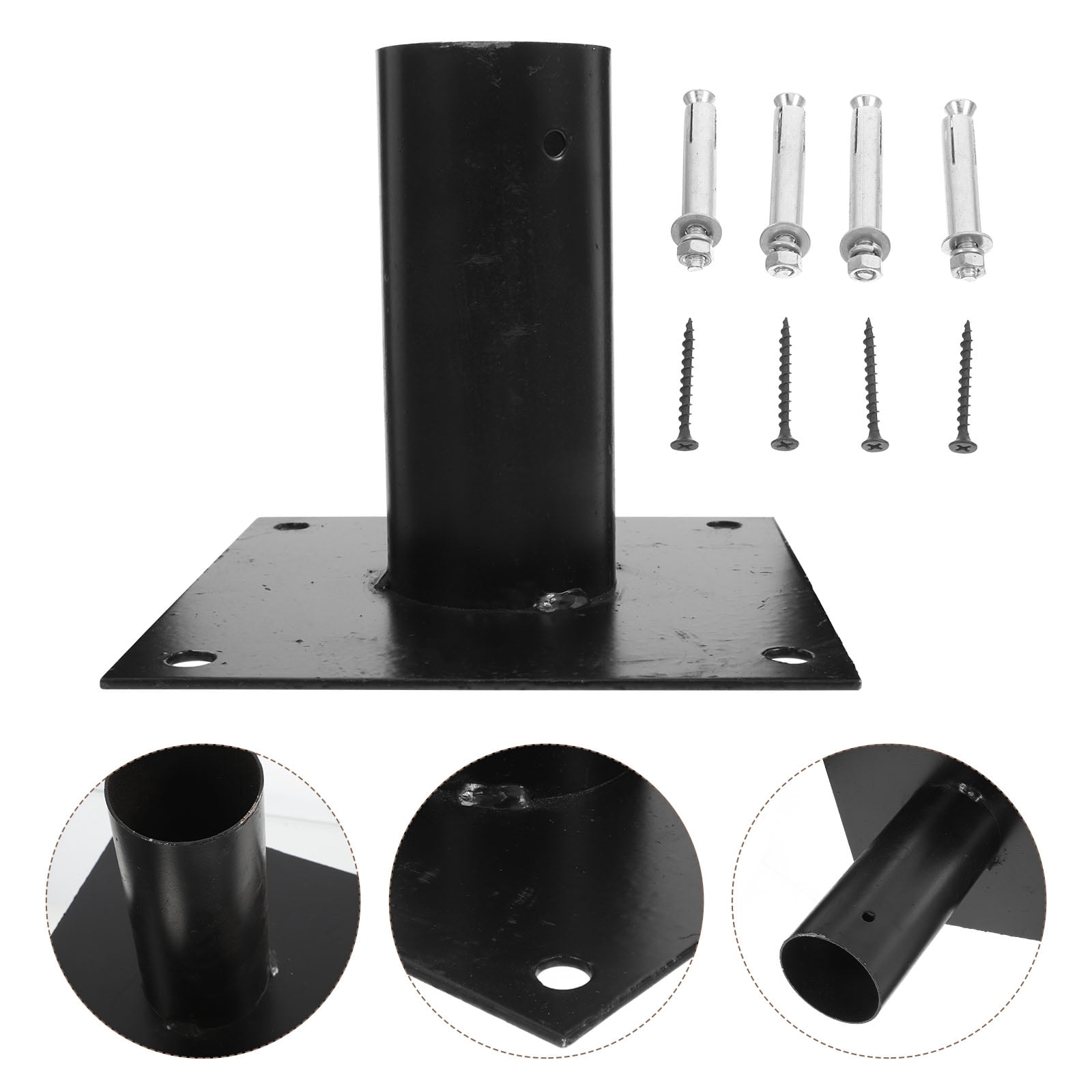 MLINS 1 Set Heavy Duty Metal Post Bracket Fence Post Support Wood Post ...