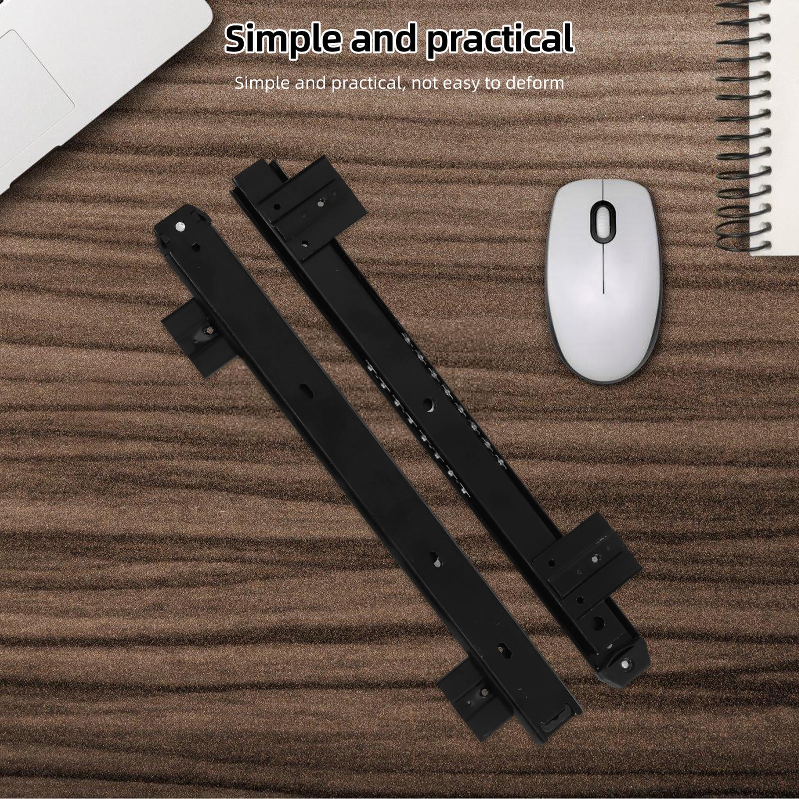 Mlins 1 Set Keyboard Slide Keyboard Replacement Guide Rail Computer Table Drawer Slide Keyboard