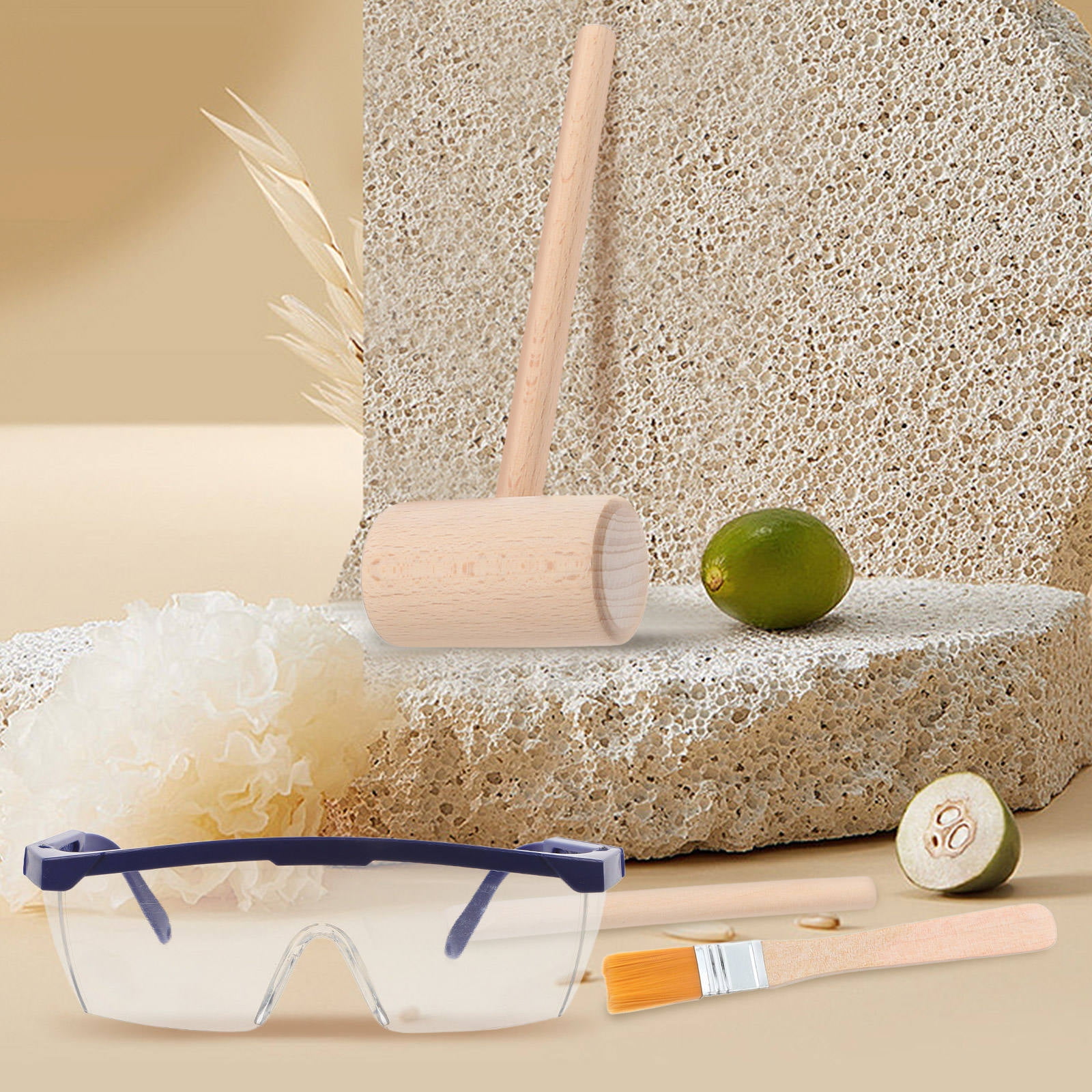 MLINS 1 Set Kids STEM Dinosaur Dig Kit with Mini Wooden Hammer and ...