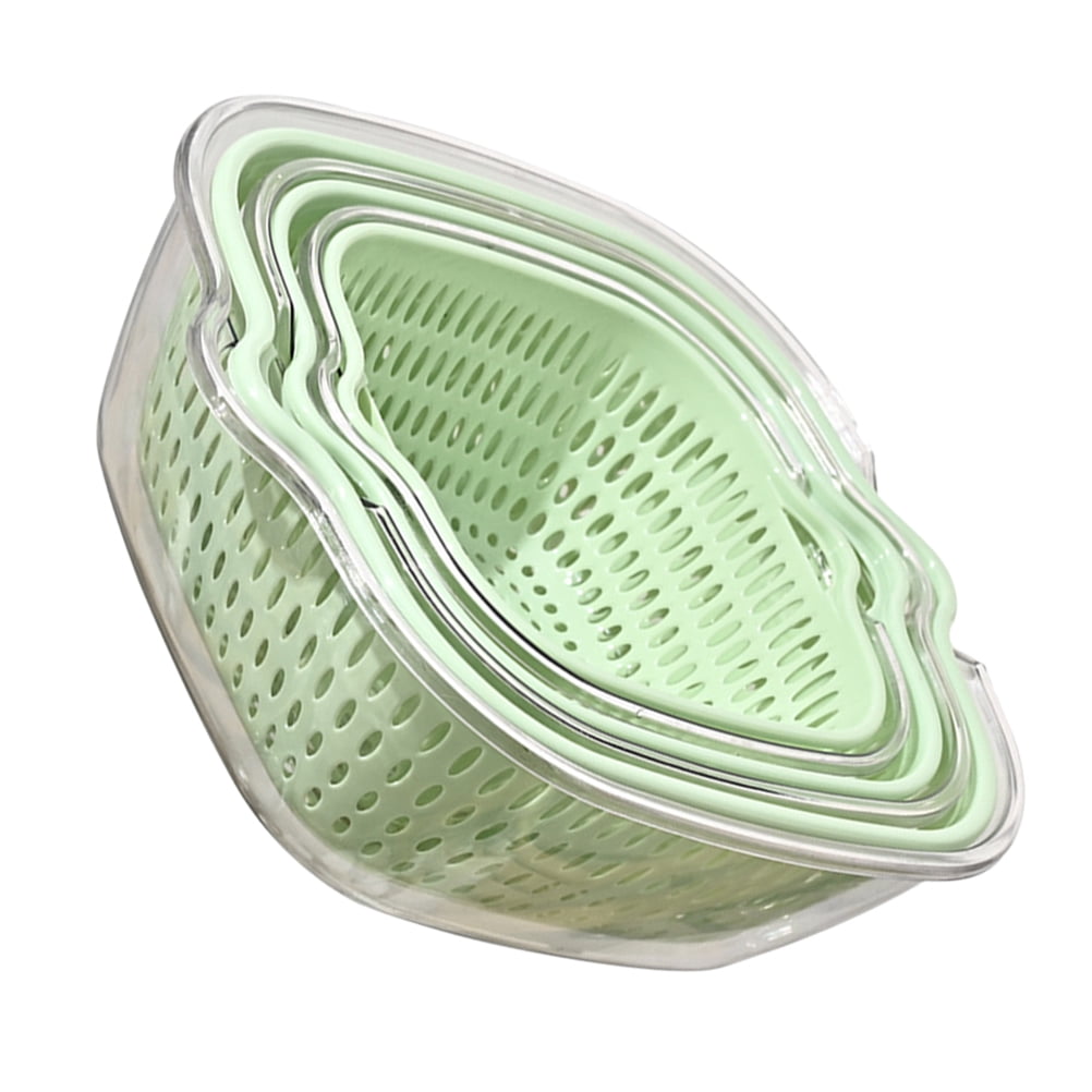 MLINS 1 Set Kitchen Colander Set with Bowl Strainer Reusable Plastic ...