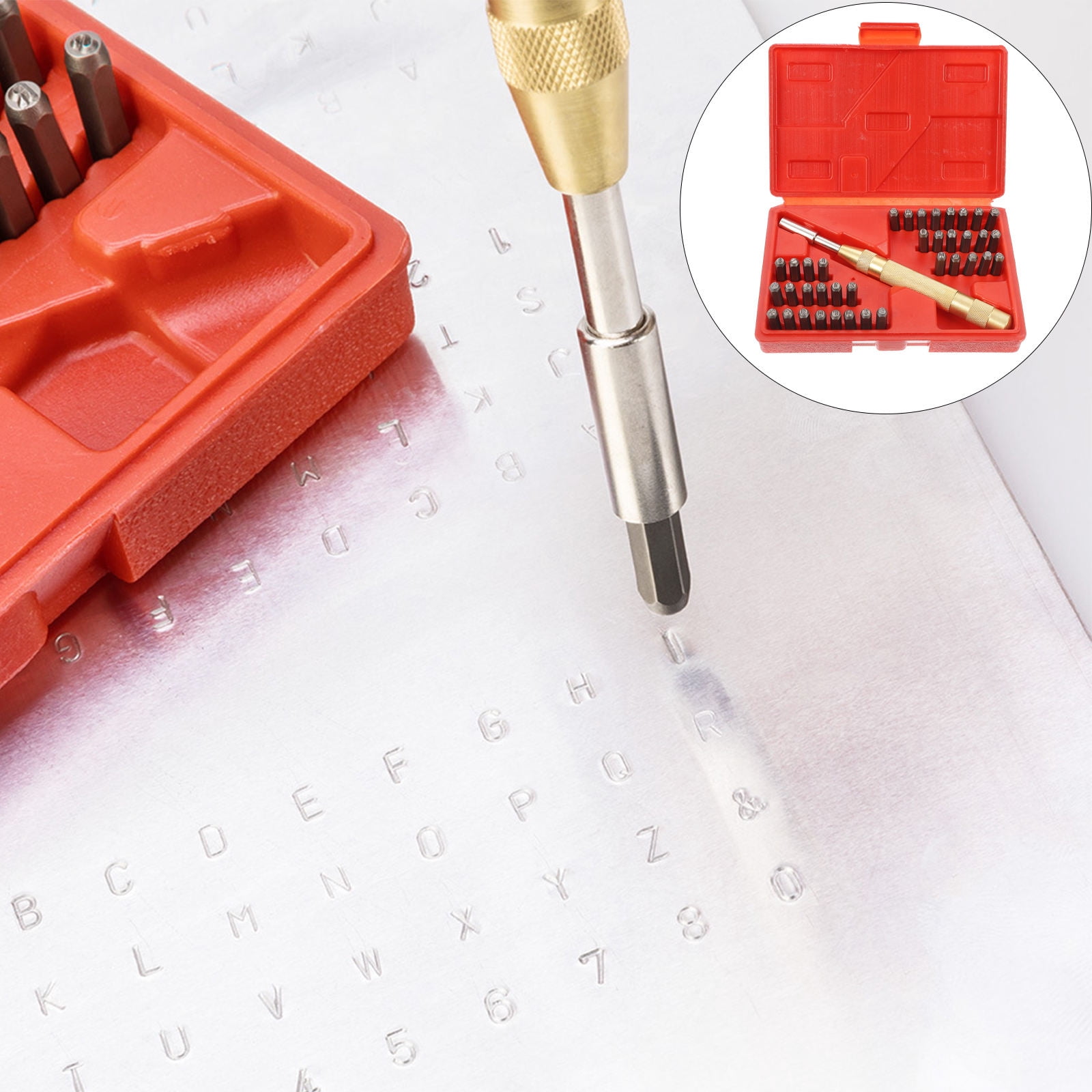 MLINS 1 Set Letter Number Punch Device Leather Carving Alloy Steel ...
