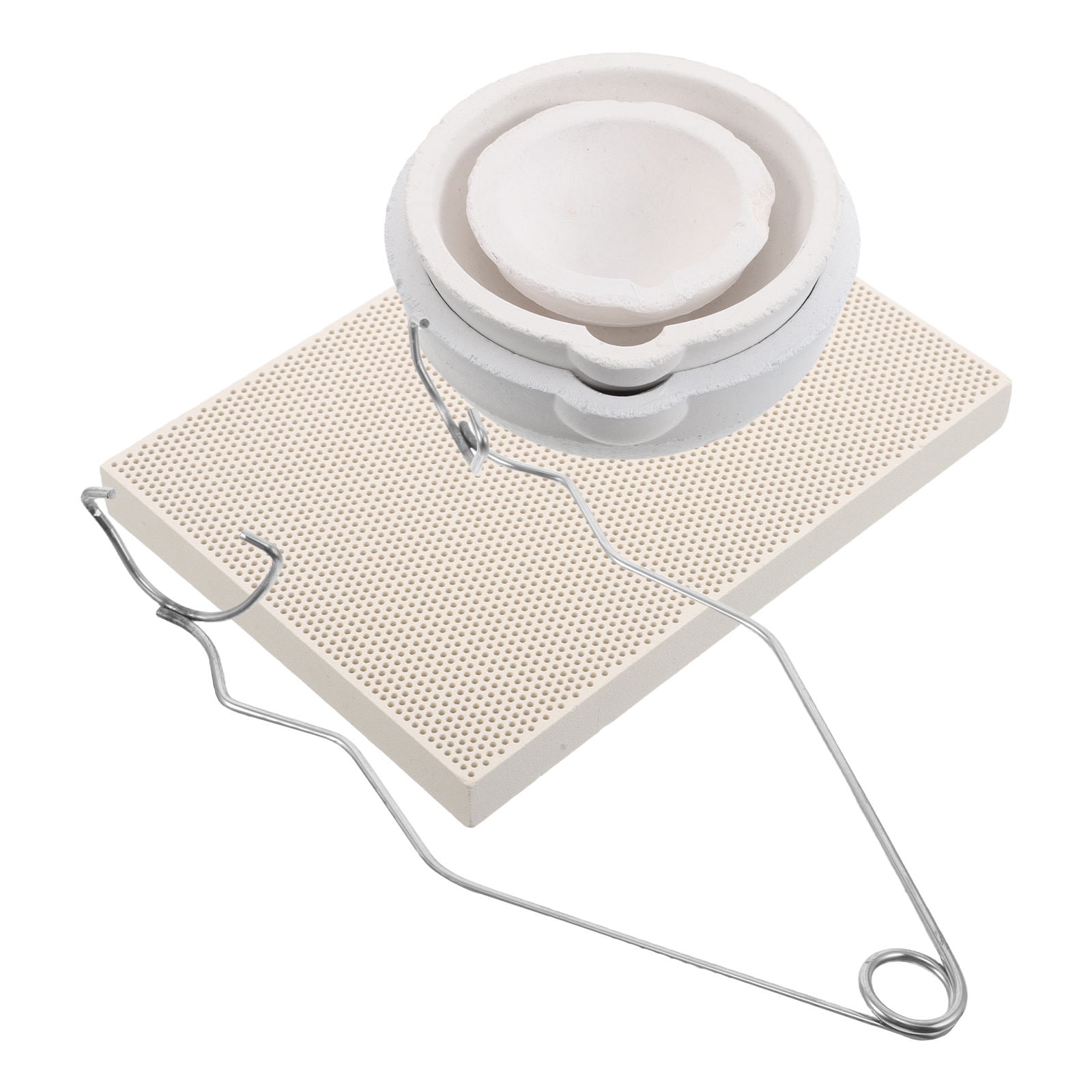 MLINS 1 Set Melting Crucible Bowl Dish Ceramic Set Honeycomb Soldering ...