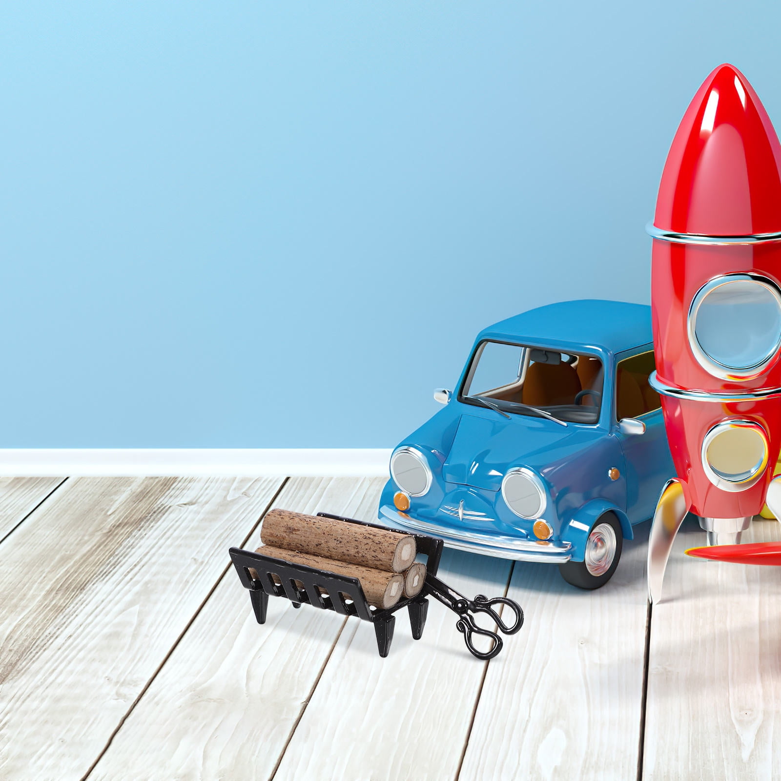 MLINS 1 Set Miniature Firewood Rack Mini Firewood Small Firewood Tong ...