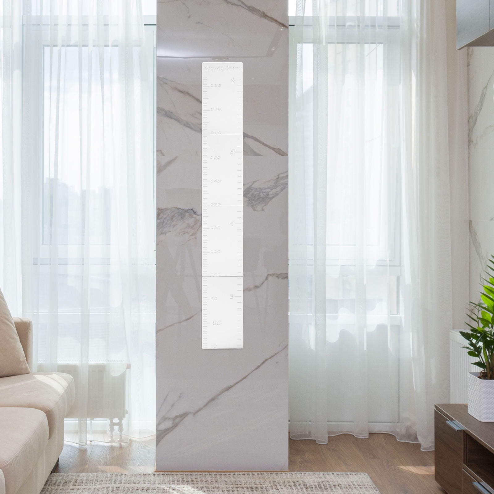 MLINS 1 Set Mirror Growth Chart For Kids Acrylic Height Chart Child ...