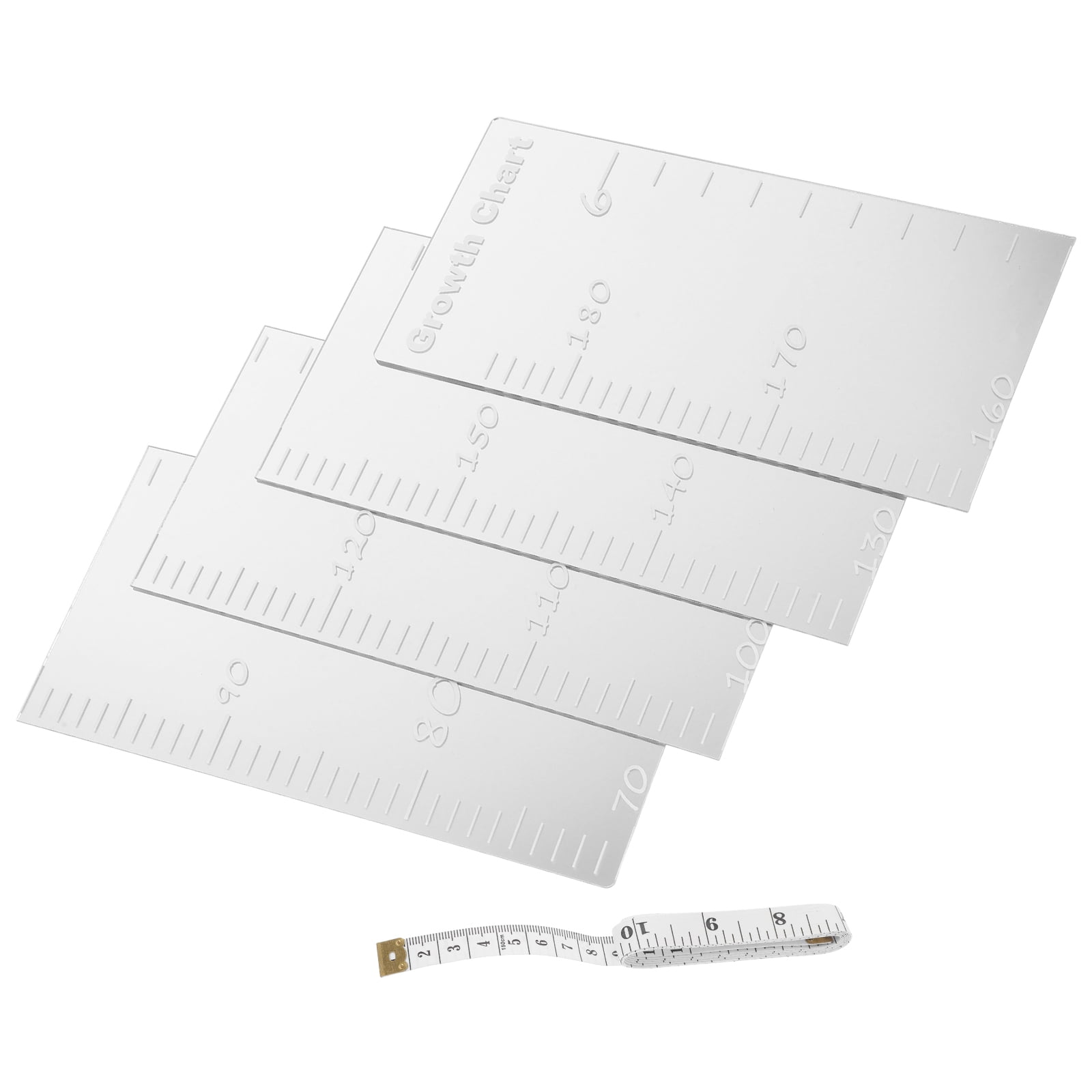 MLINS 1 Set Mirror Height Chart For Wall Acrylic Growth Ruler Child ...