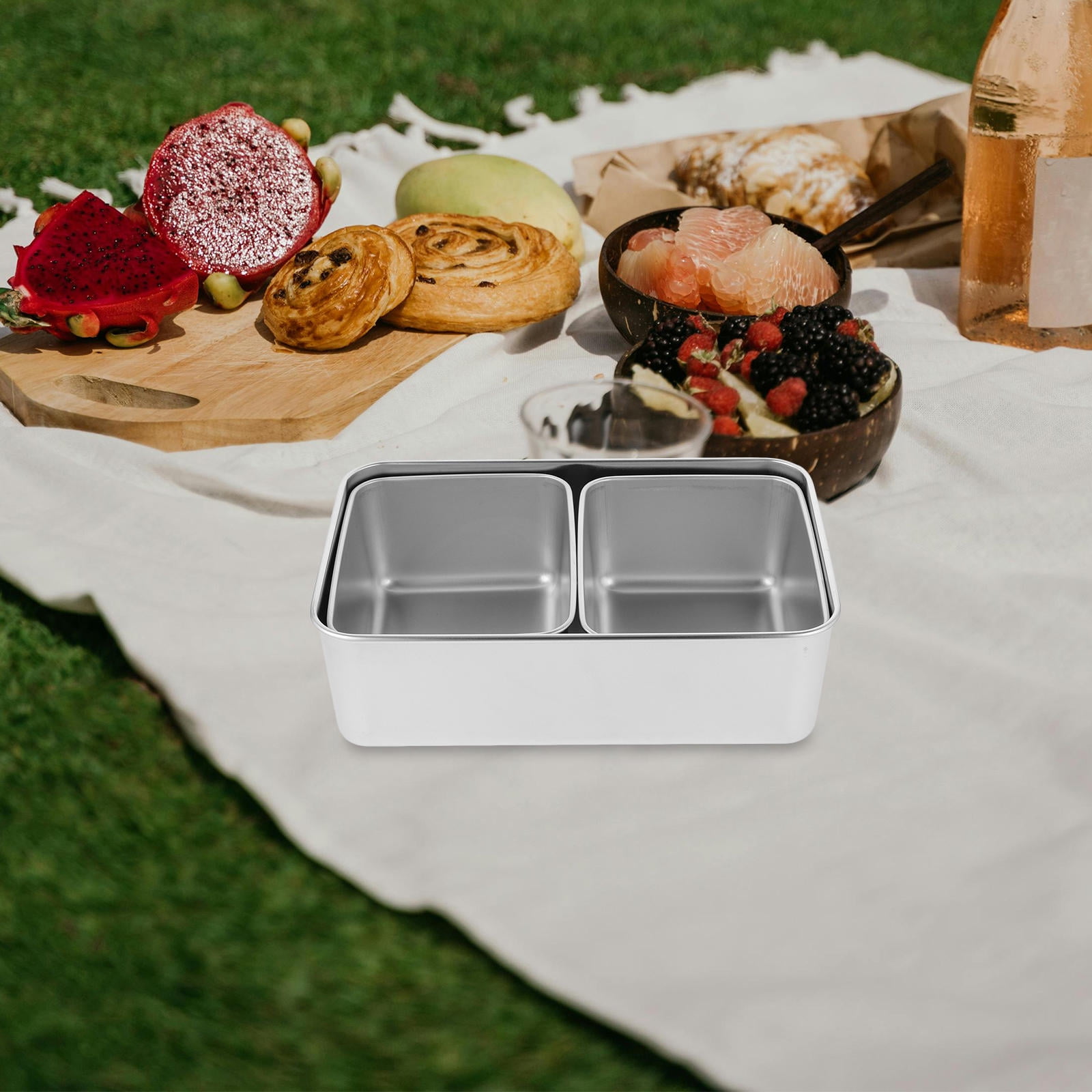 MLINS 1 Set Multi-grid Snack Serving Box Food-grade Food Fruit Storage ...