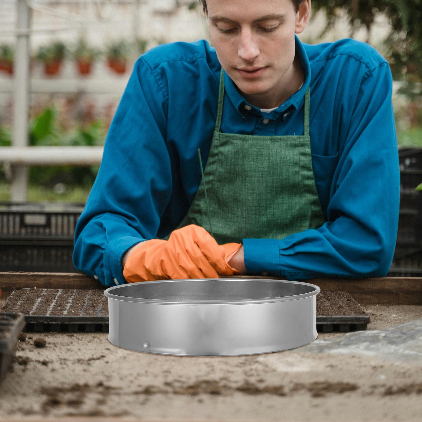 MLINS 1 Set Multi-use Soil Sieve Garden Soil Mesh Sieve Sifting Pan ...