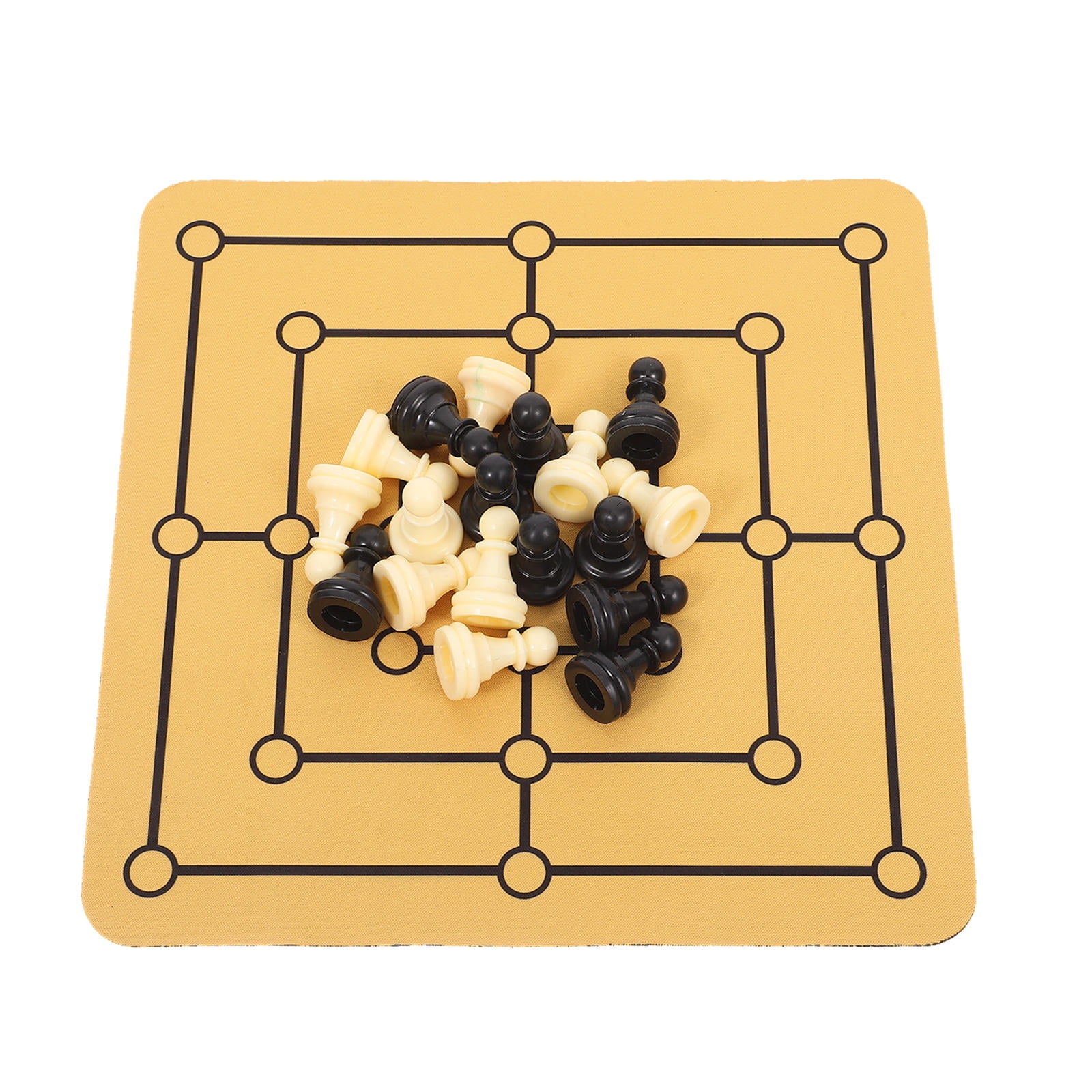 MLINS 1 Set Nine Mens Morris Board Game Portable Home Chess Set for ...