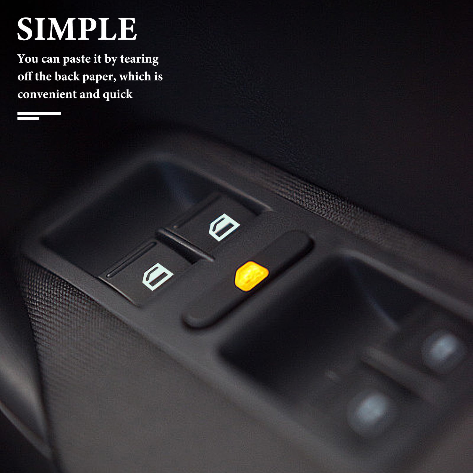 MLINS 1 Set Of Novelty Car Button Stickers Car Start Button Cover Car ...