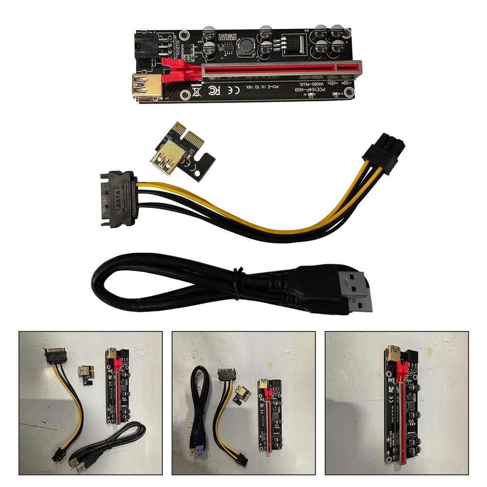 MLINS 1 Set PCI- Adapter Card 6-Pin PCI-E Card Adapter GPU Riser Supply ...