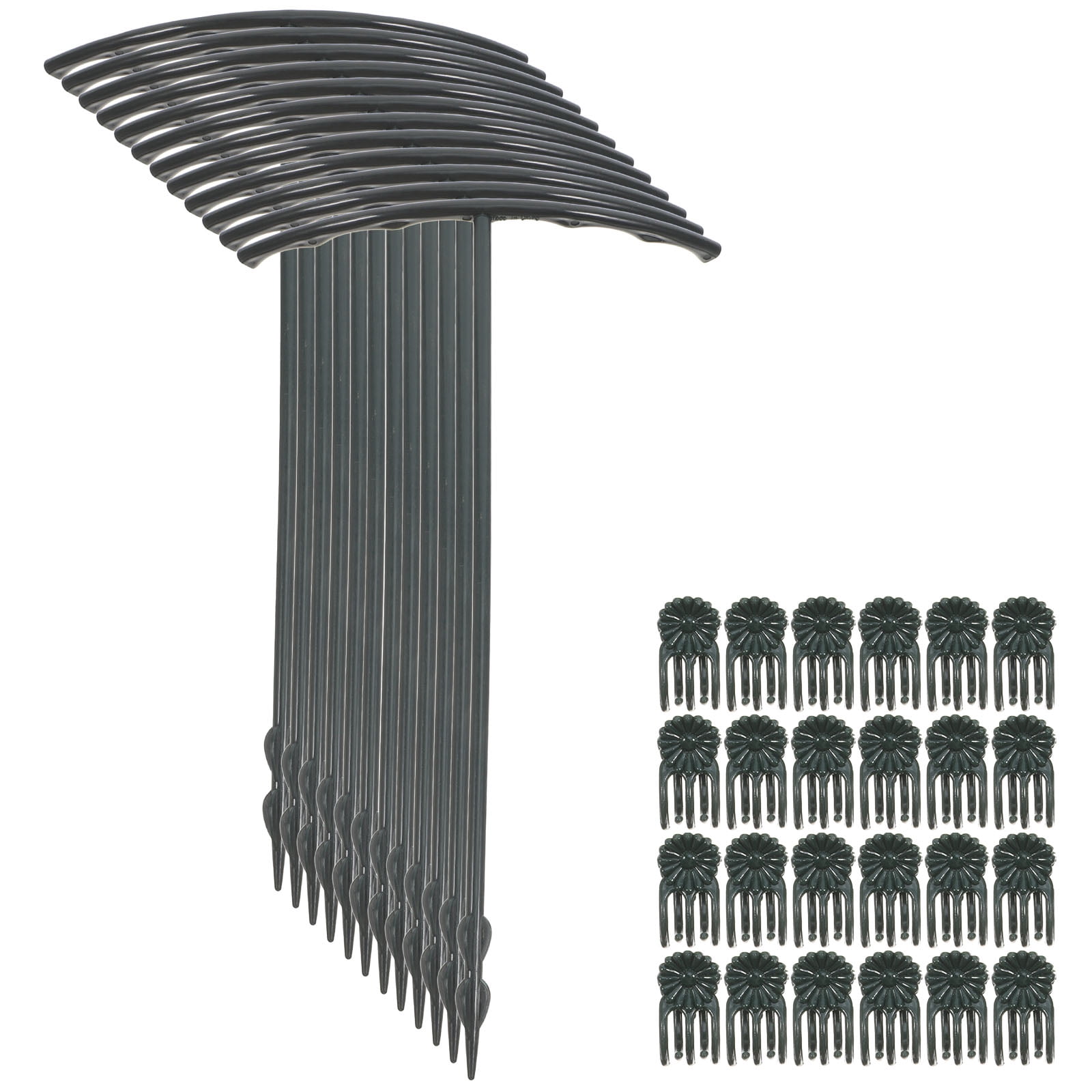 MLINS 1 Set Plants Support Stakes Half Round Garden Stakes Stackable ...