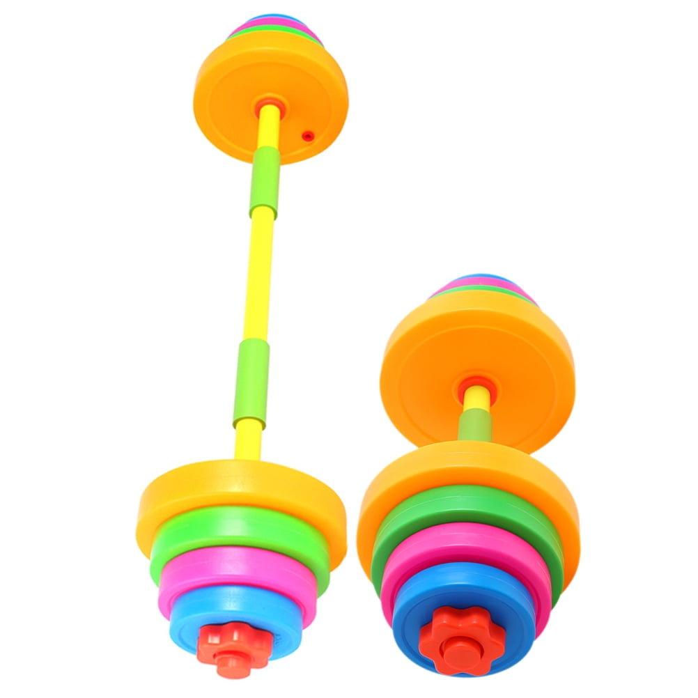 MLINS 1 Set Portable Barbell Kids Hand Bar Plastic Dumbbell Kids Hand ...