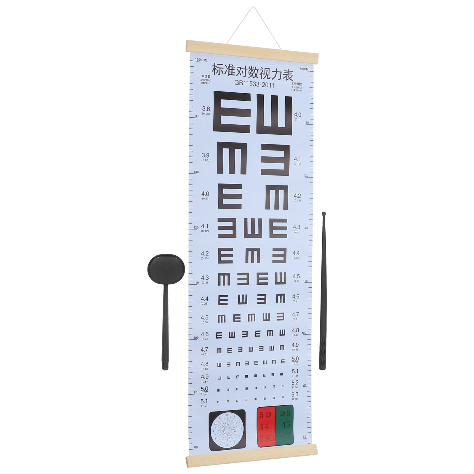 MLINS 1 Set Portable Eye Exam Tool Vision Test Chart for School Use Eye ...