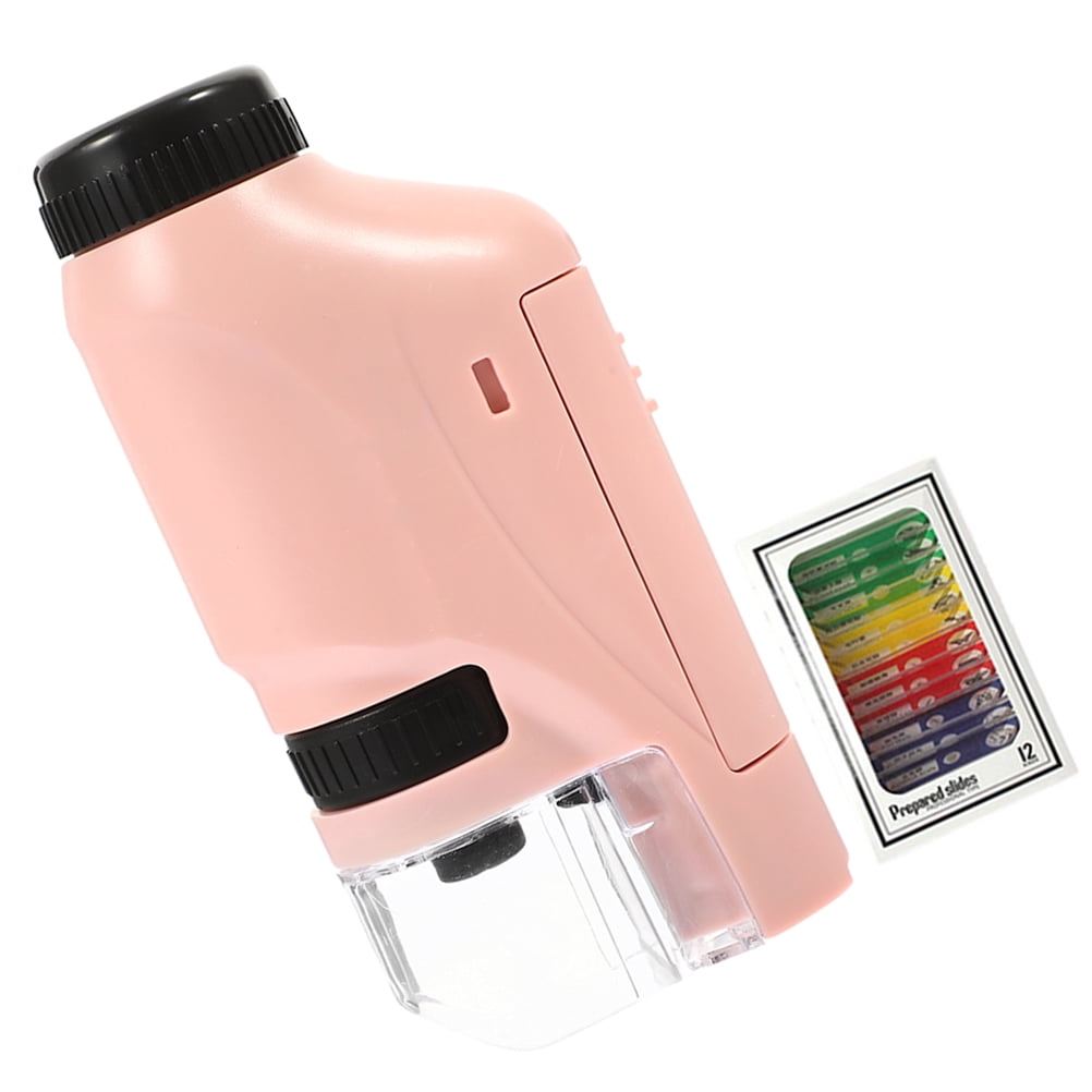 DINHEAROM Portable Pink Monocular Microscope For Children Magnifier ...