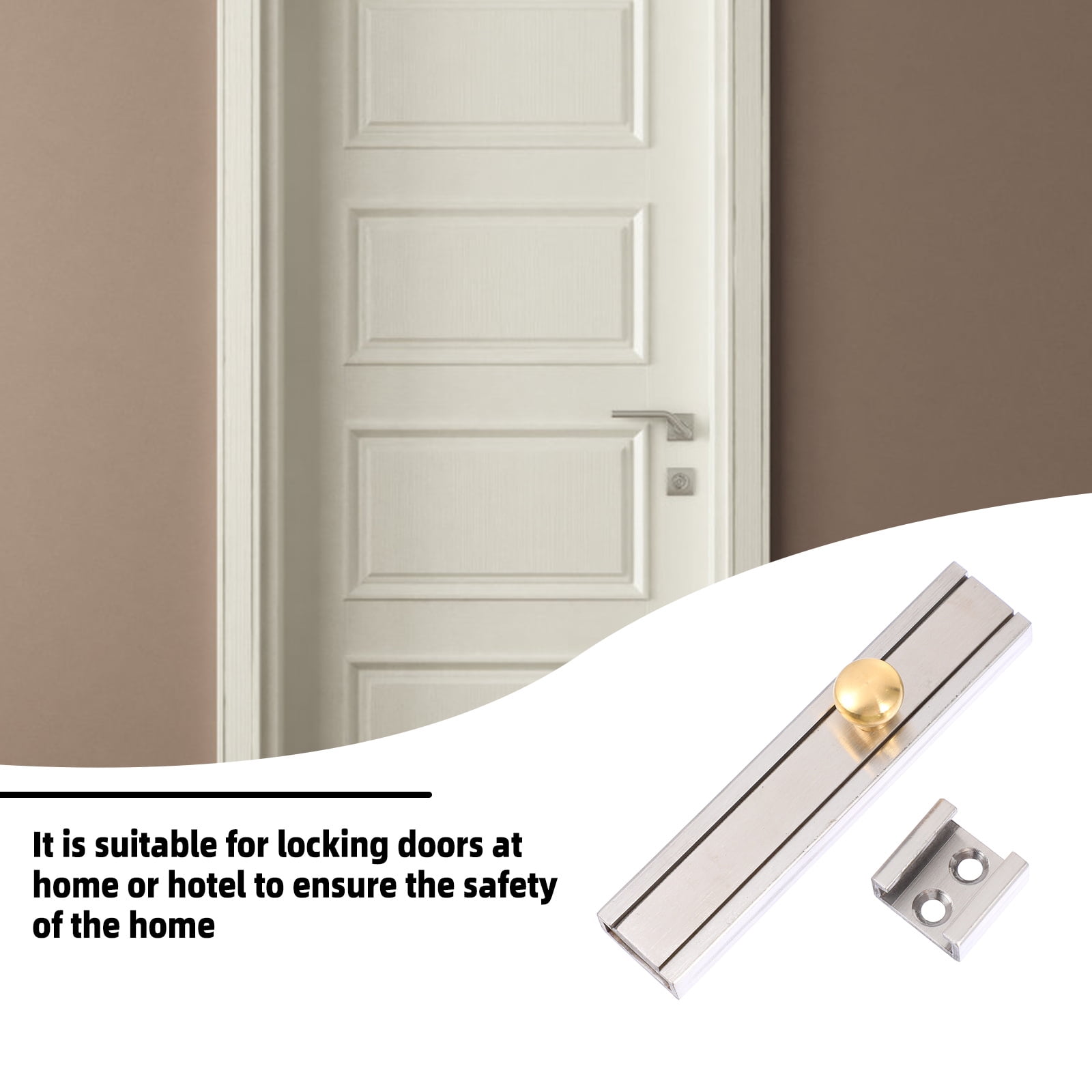 MLINS 1 Set Practical Slide Door Latch Durable Anti-theft Latch Anti ...