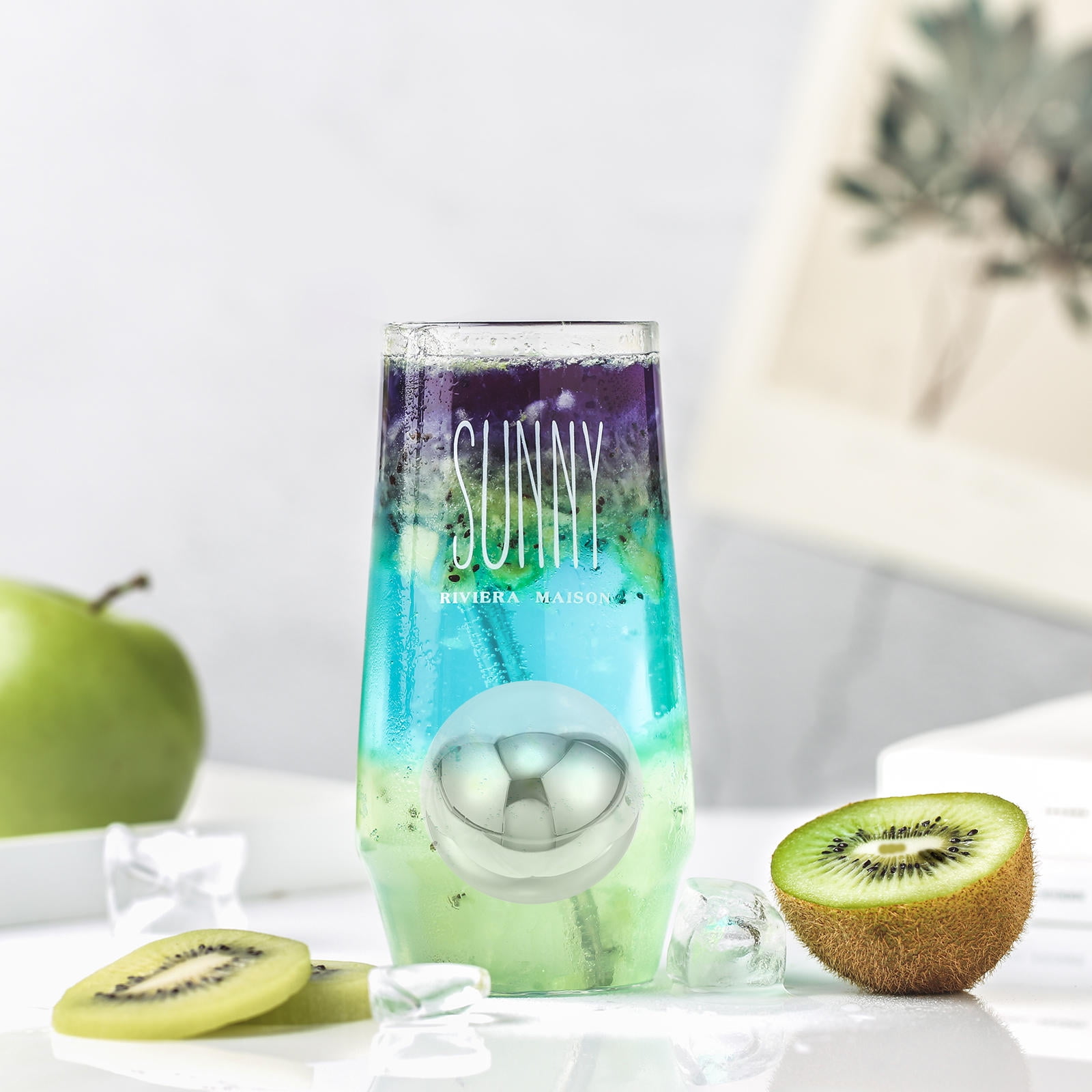 MLINS 1 Set Stainless Round Cooling Balls Ice Beverages Balls Stainless ...