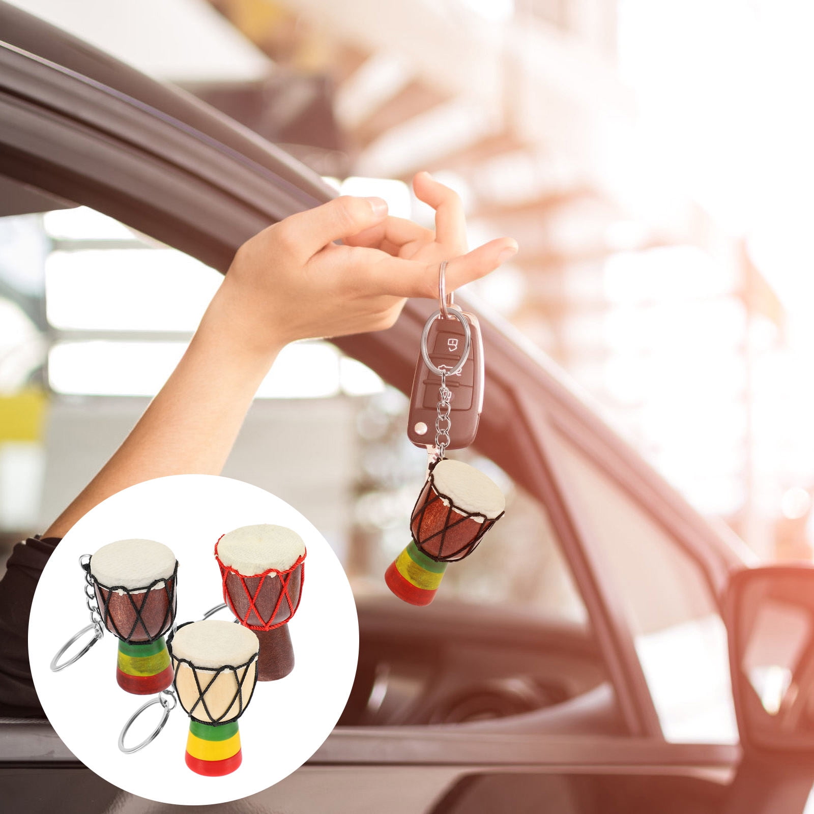 MLINS 1 Set of African Drum Shape Design Key Pendant Necklace Set for ...