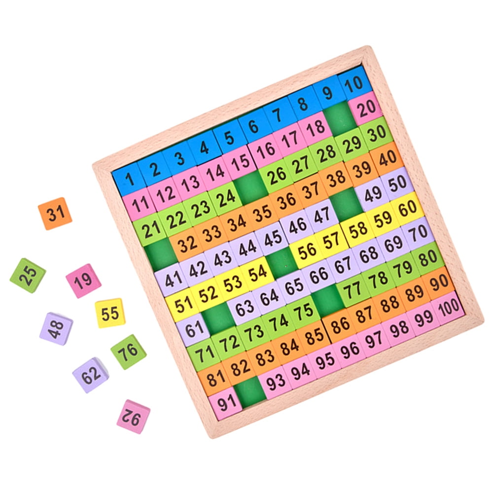 YUYUETIME Math Counting Board Wooden Square Blocks 1Set 8.4X8.4X0.6In ...