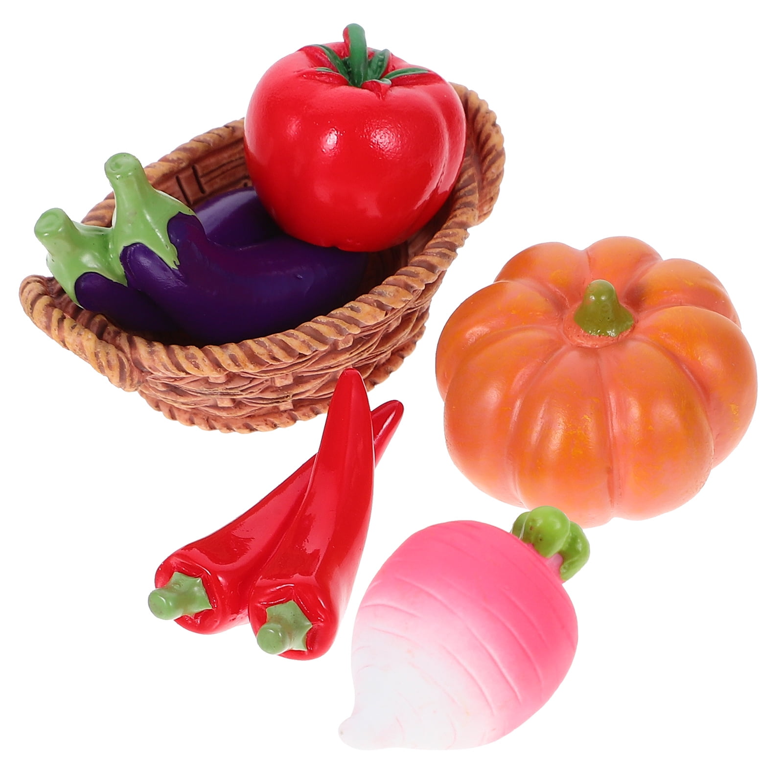 MLINS 1 Set of Miniature Vegetables Basket Set Mini Vegetables Model ...