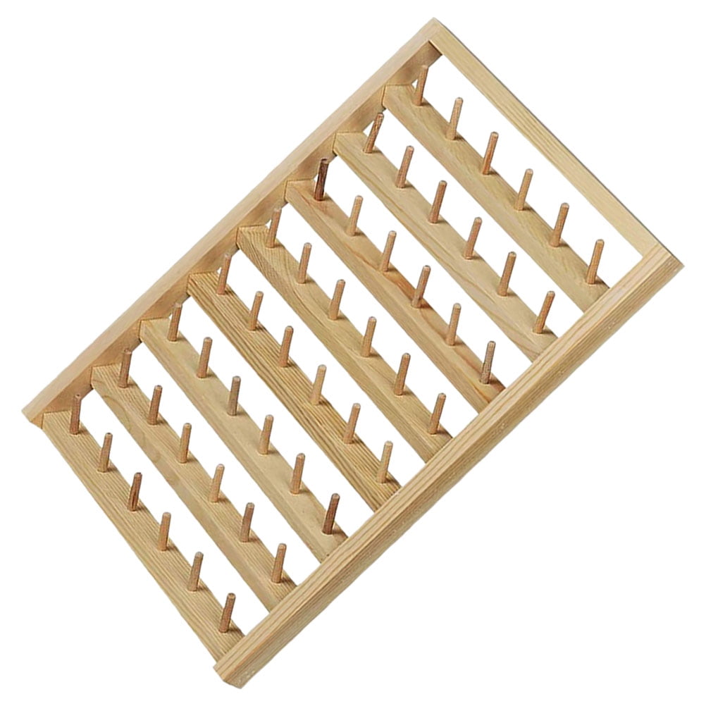 MLINS 1 Set of Thread Holder Organizer Thread Spool Holder Wooden ...
