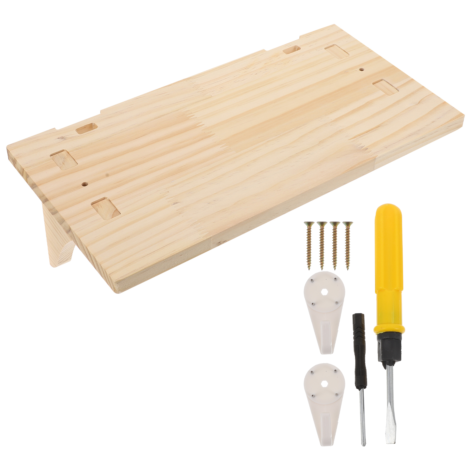 MLINS 1 Set of Wall Floating Shelf Organizer Wooden Bathroom Shelf Wall ...