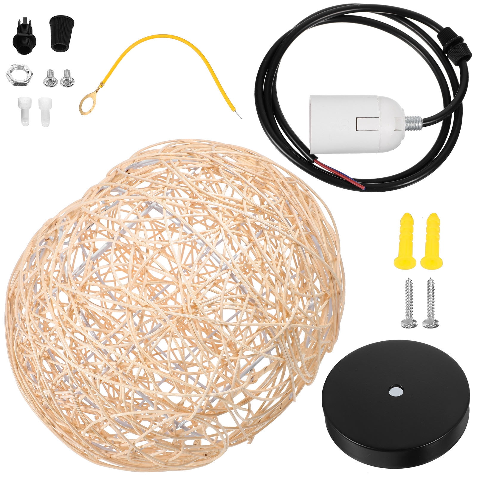 MLINS 1 Set of Woven Hanging Light Woven Pendant Light Handwoven ...