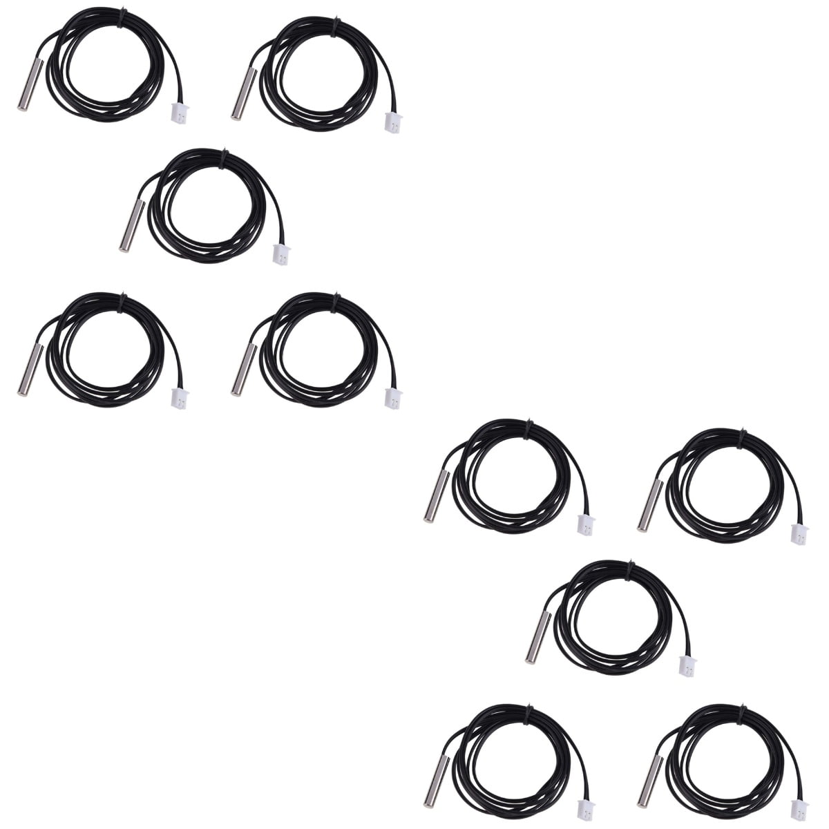 MLINS 10 PCS 1M Waterproof Temperature Sensors Temperatures Transducers ...