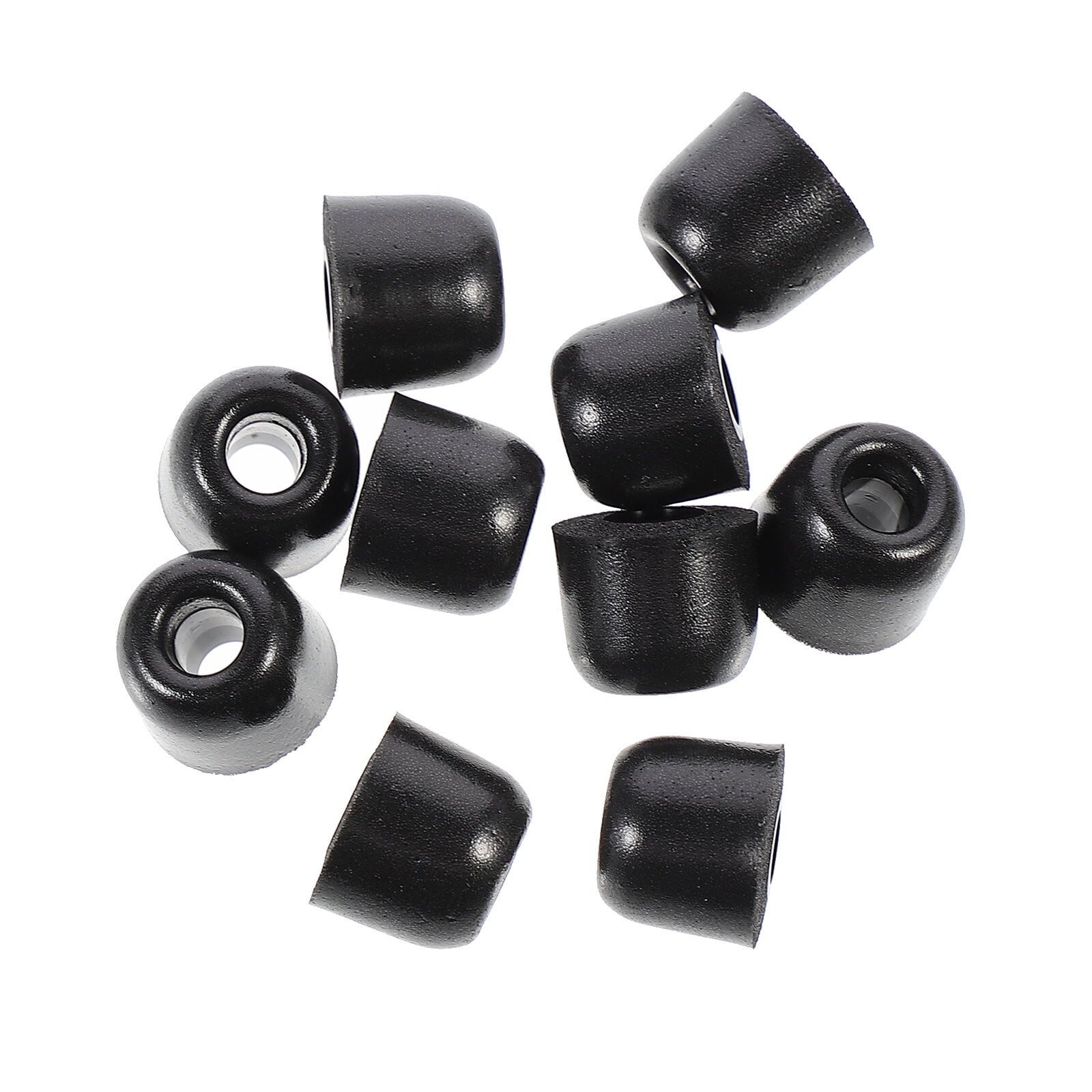 MLINS 10 PCS Earplugs Headphones Noise Nozzle Wired Earbuds Black ...