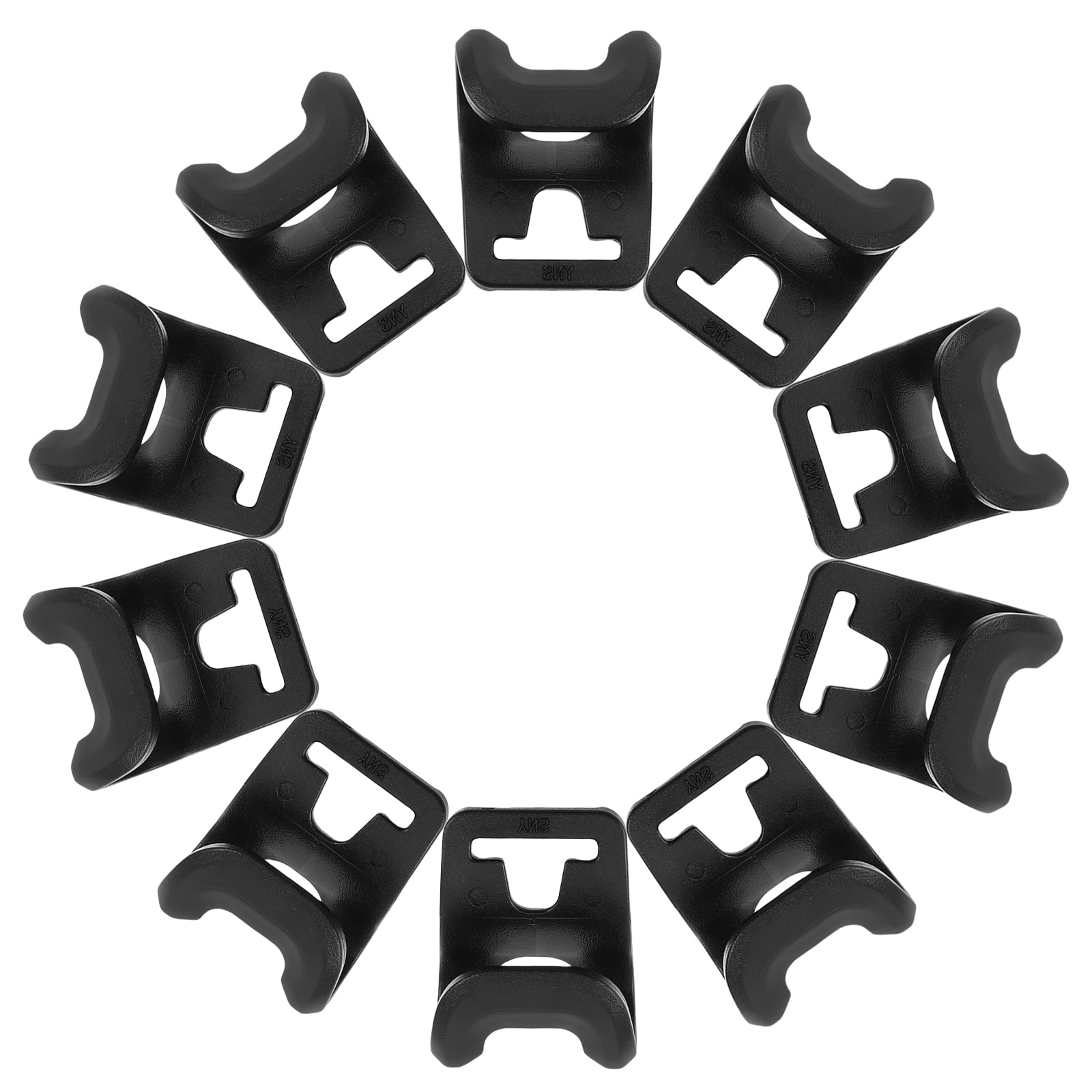 MLINS 10 PCS Inner Tents Plastic Tent Hook 2.50X2.00X1.50CM Black ...