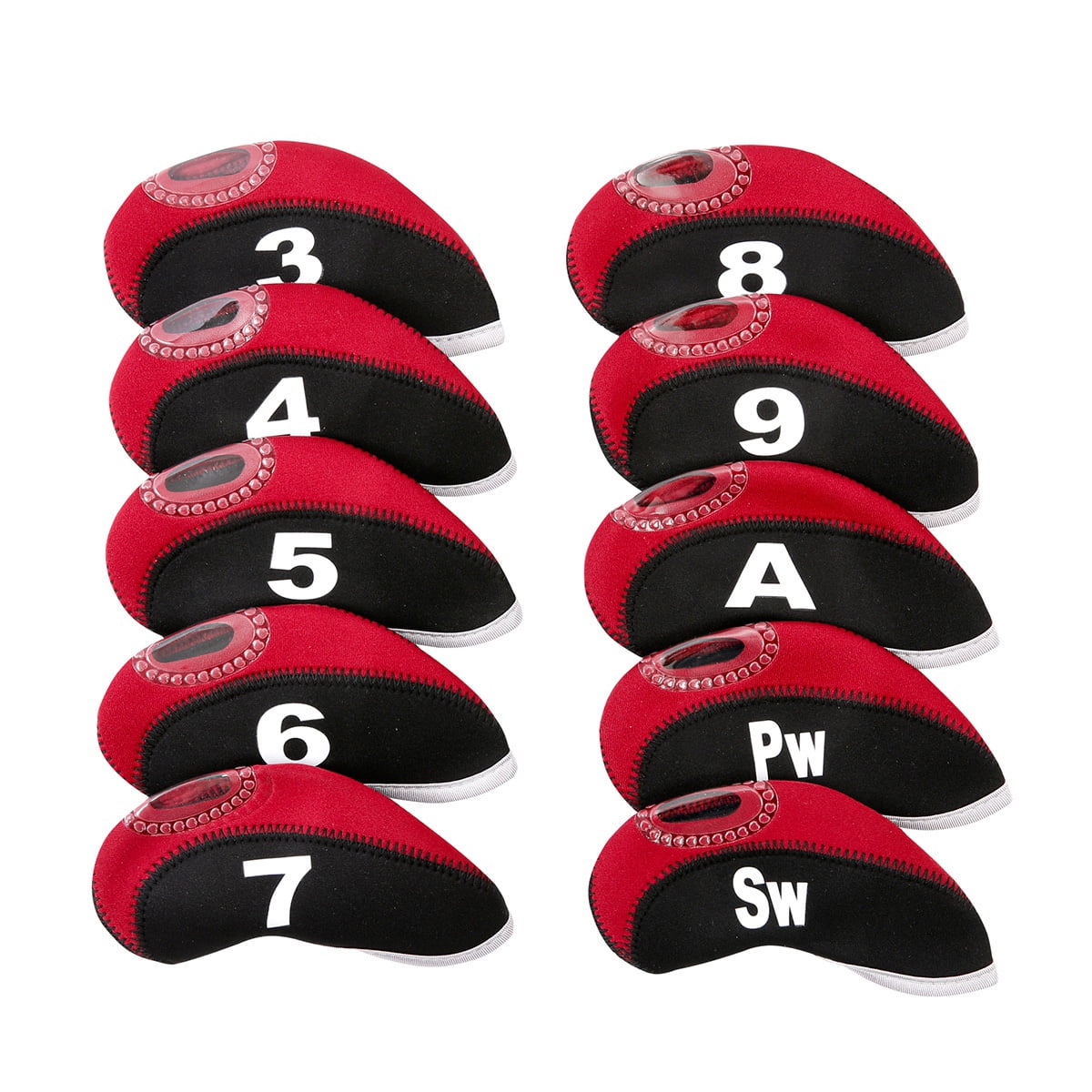 MLINS 10 PCS Iron Head Covers Club Covers Neoprene Club Headcovers Iron ...