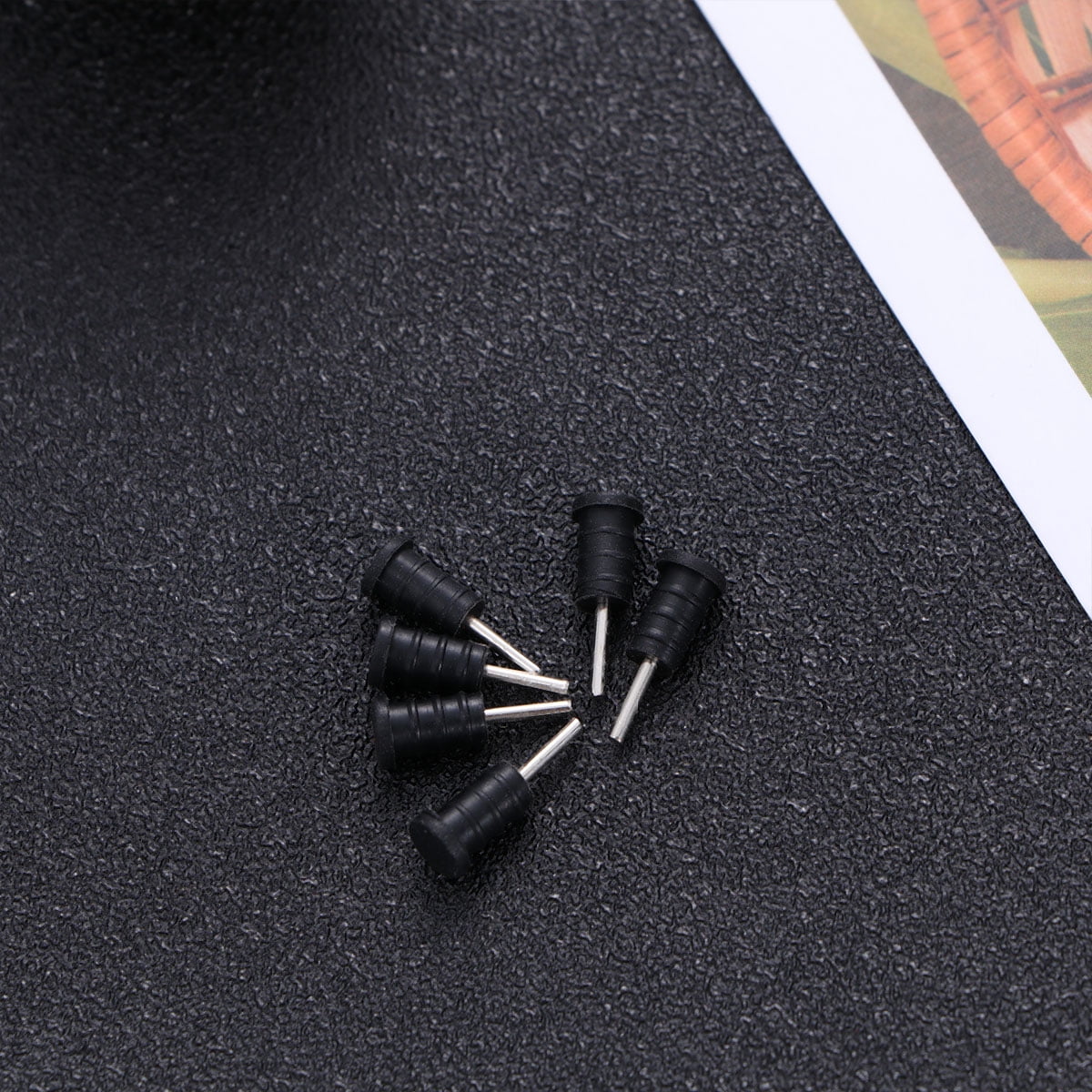 MLINS 10 Pairs Plug Micro USB Dust Charging Hole Cover Covers Black ...