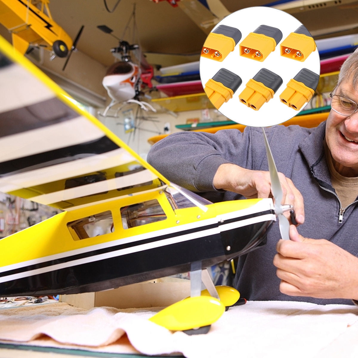 MLINS 10 Pairs Power Plug Plugs for Battery Terminal Connectors Yellow ...