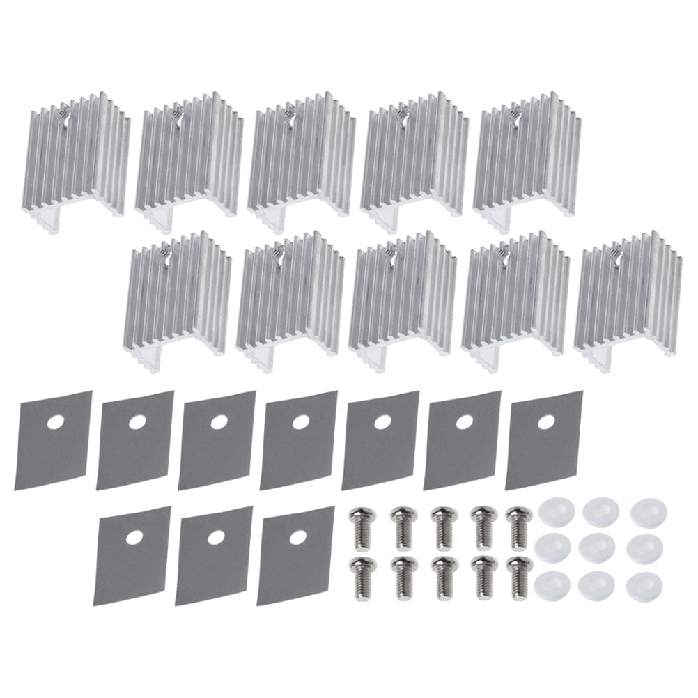 MLINS 10 Pcs Aluminum Voltage Regulator Heat Sink Chip Computer ...