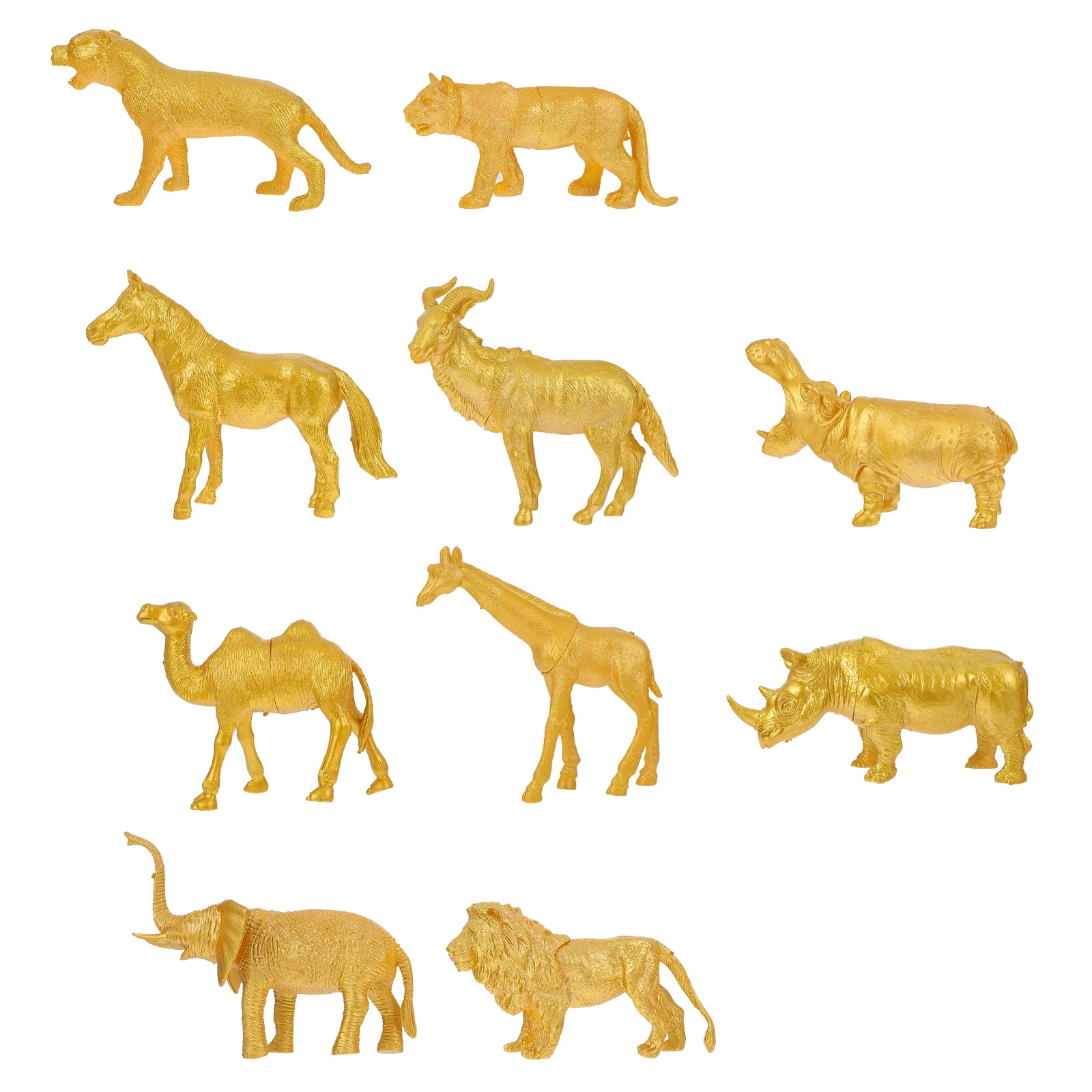 MLINS 10 Pcs Animal Golden Simulated Animals Theme Photography Props ...